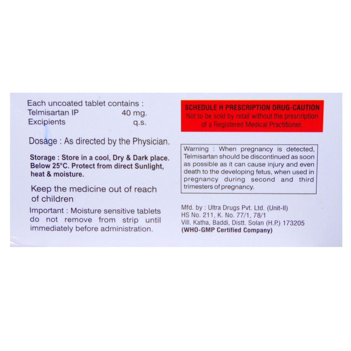 TELVIS 40MG TABLET Price, Uses, Side Effects, Composition - Apollo Pharmacy