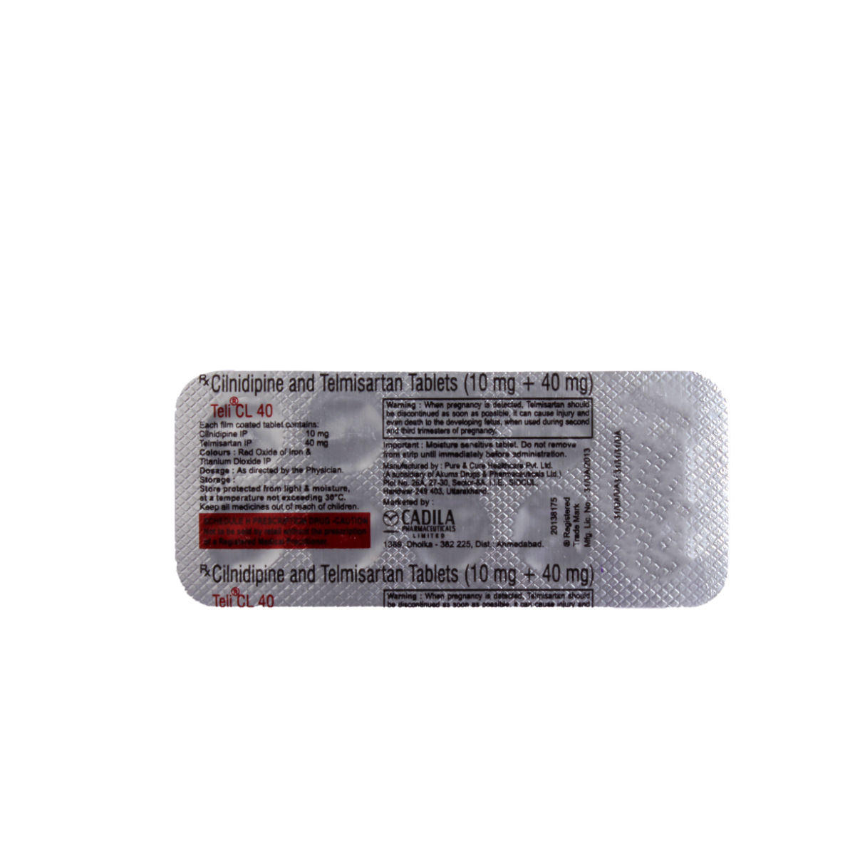 Teli Cl 40 Tablet 10's Price, Uses, Side Effects, Composition - Apollo ...