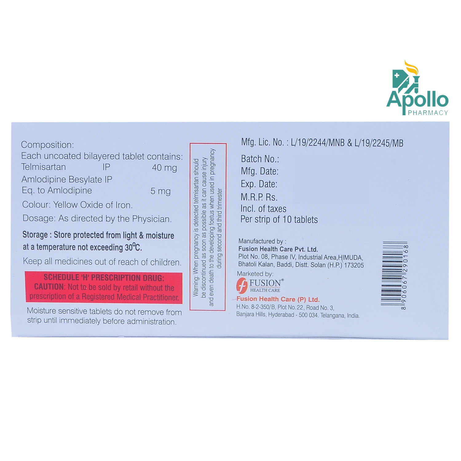 Teldawn AM Tablet 10's Price, Uses, Side Effects, Composition - Apollo ...