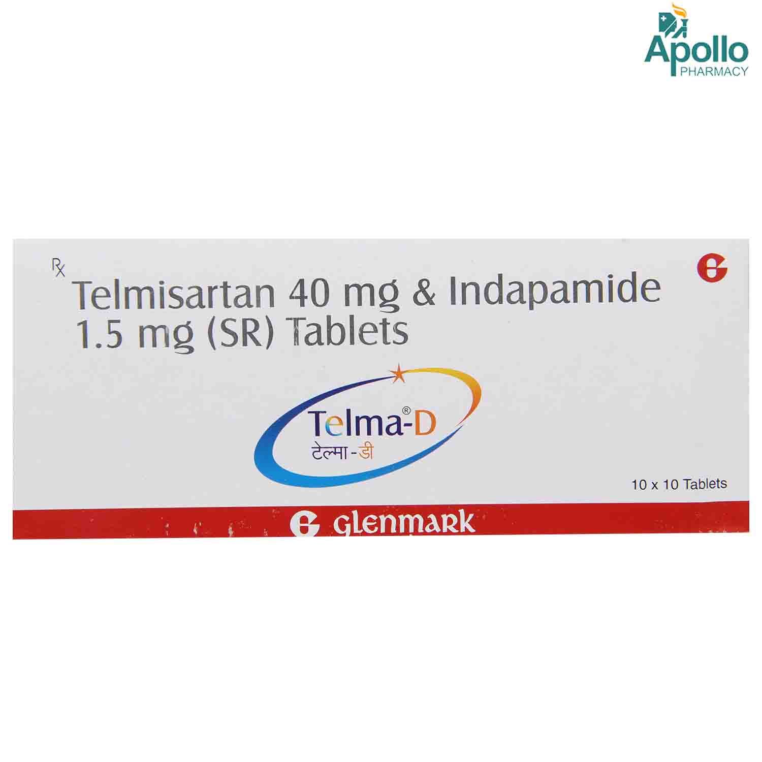 Telma D Tablet 10's Price, Uses, Side Effects, Composition - Apollo ...