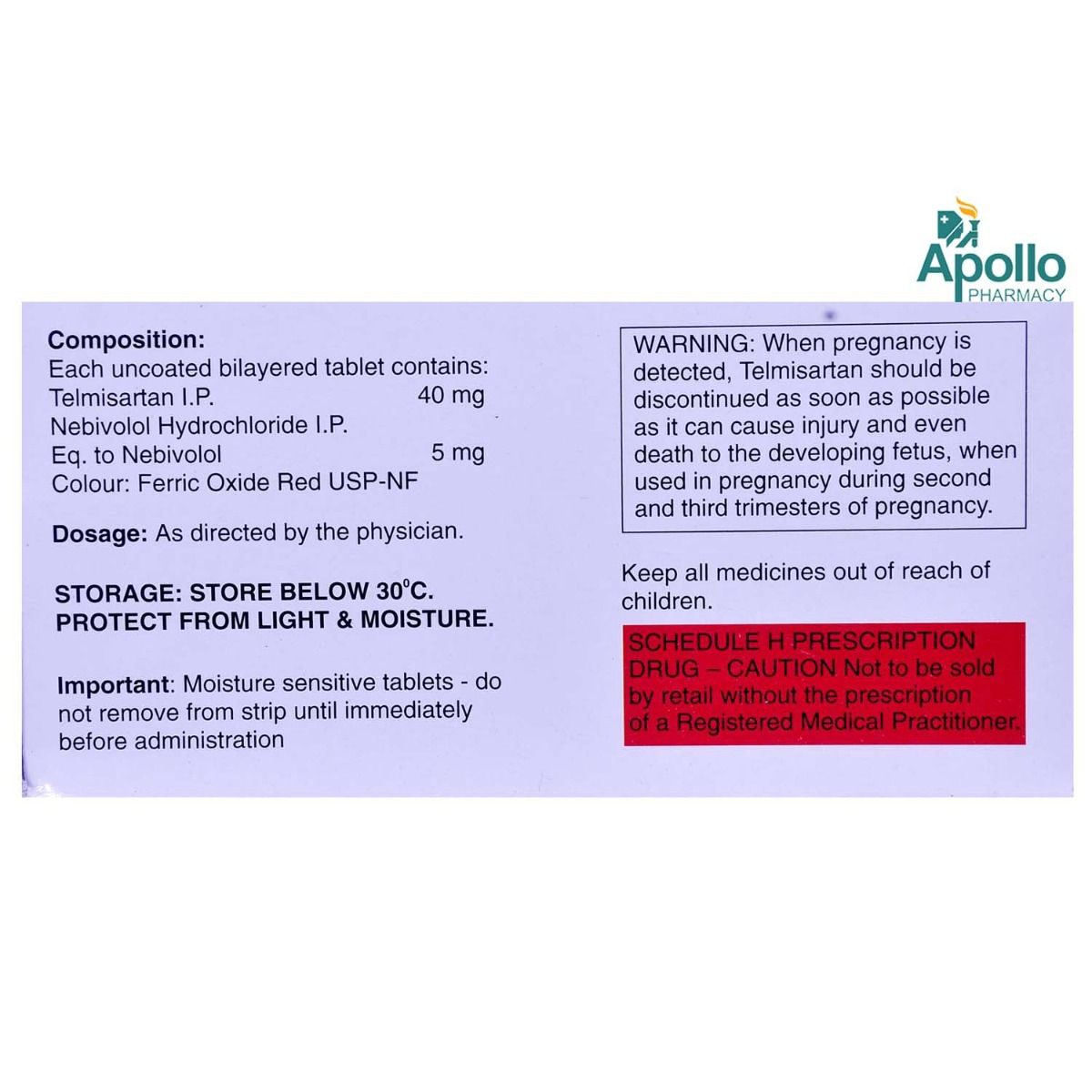 Telma NB Tablet 10's Price, Uses, Side Effects, Composition - Apollo ...