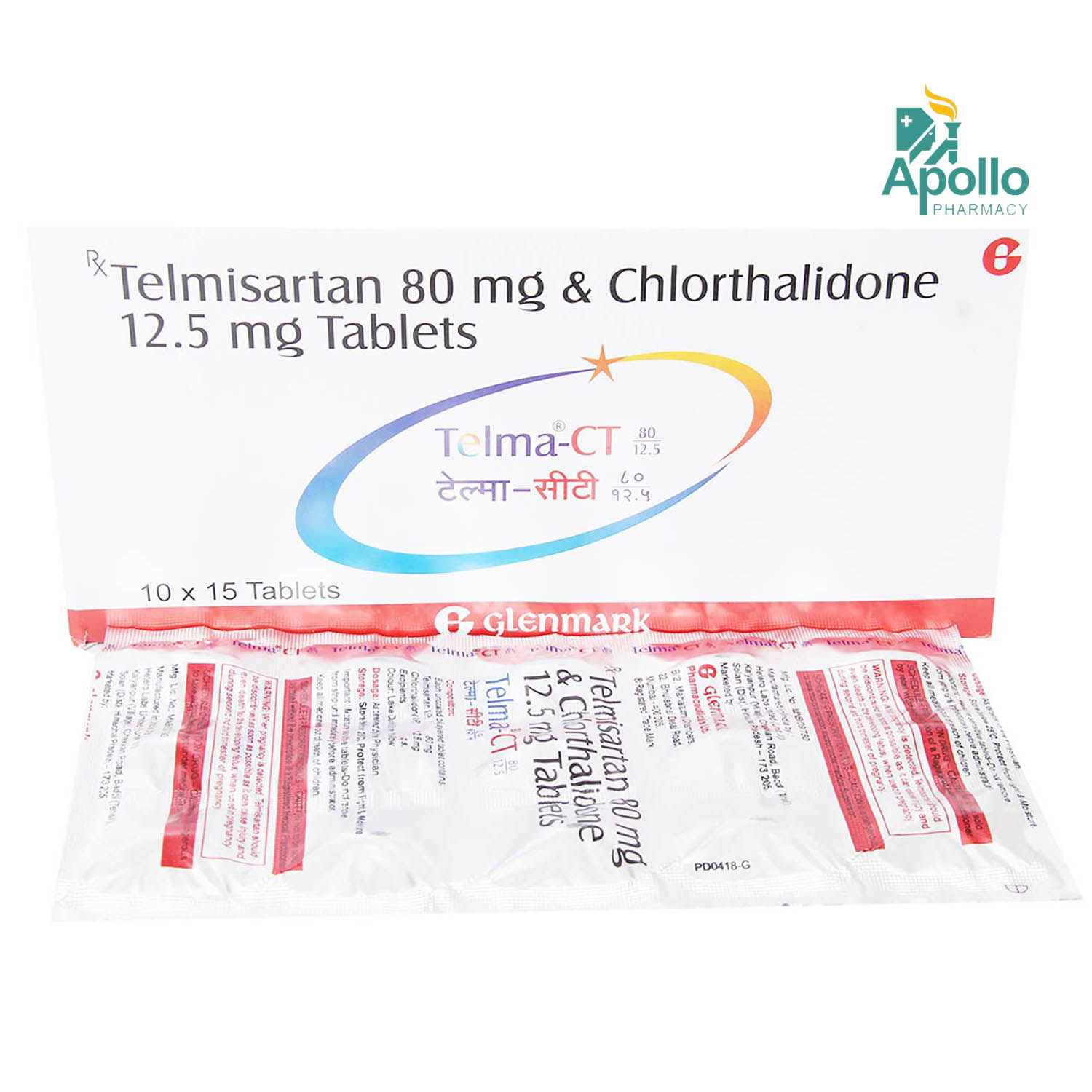 Telma-CT 80/12.5 Tablet 15's Price, Uses, Side Effects, Composition ...