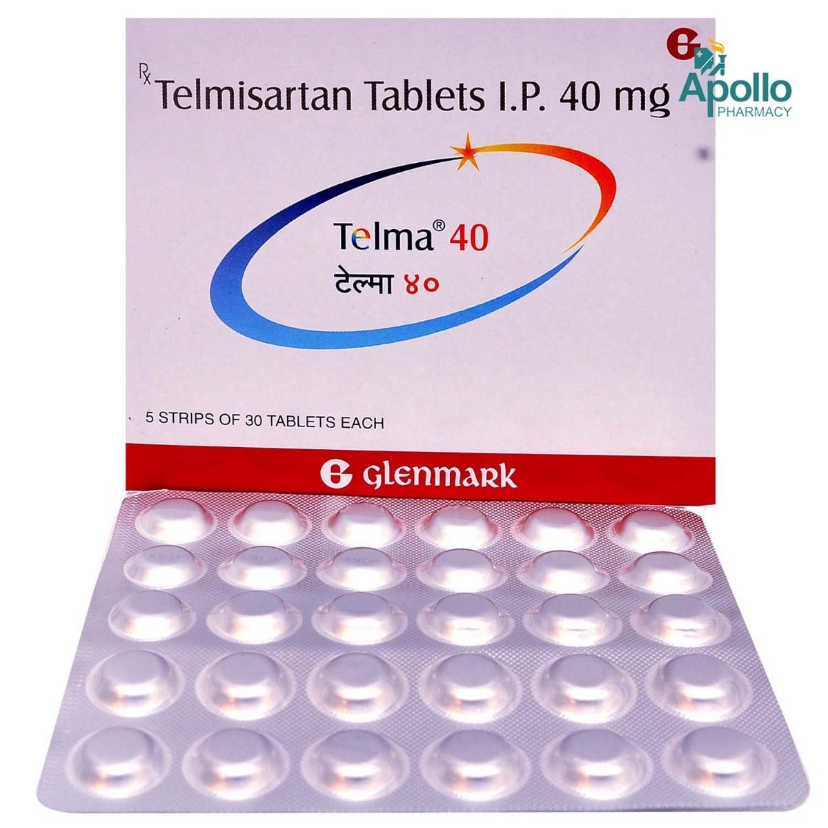 Telma 40 Tablet 30's Price, Uses, Side Effects, Composition - Apollo Pharmacy
