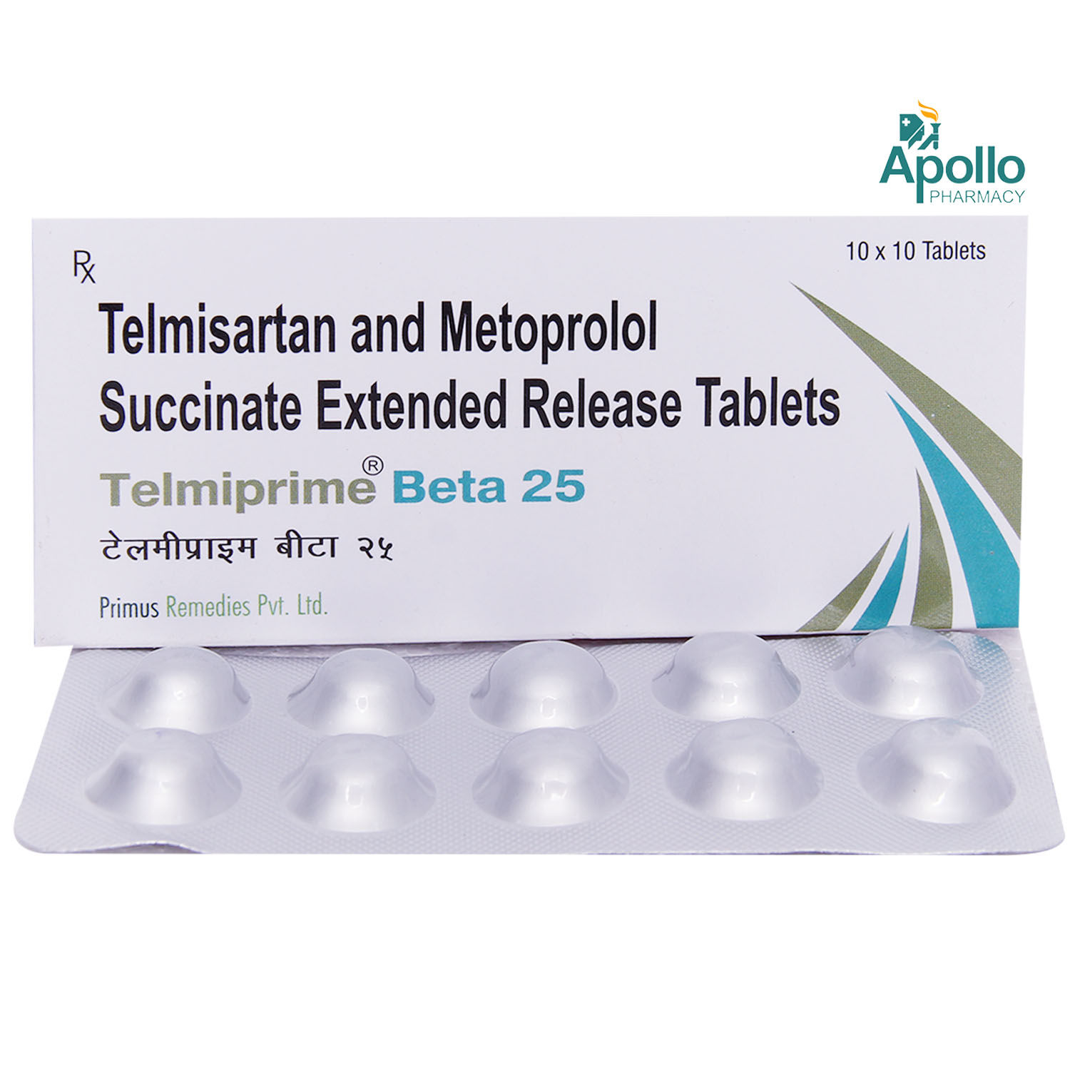 Telmiprime Beta 25 Tablet 10's Price, Uses, Side Effects, Composition ...