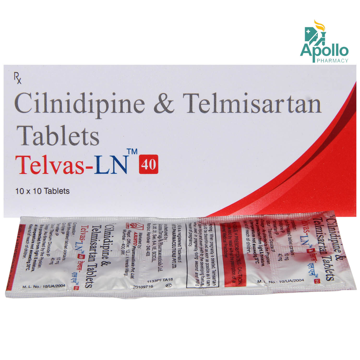 Telvas-LN 40 Tablet | Uses, Side Effects, Price | Apollo Pharmacy