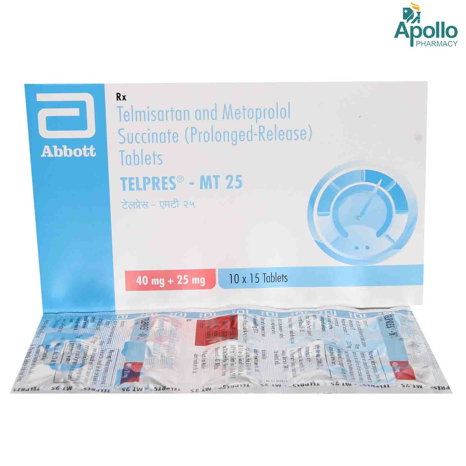 Telpres-MT 25 Tablet 15's Price, Uses, Side Effects, Composition ...