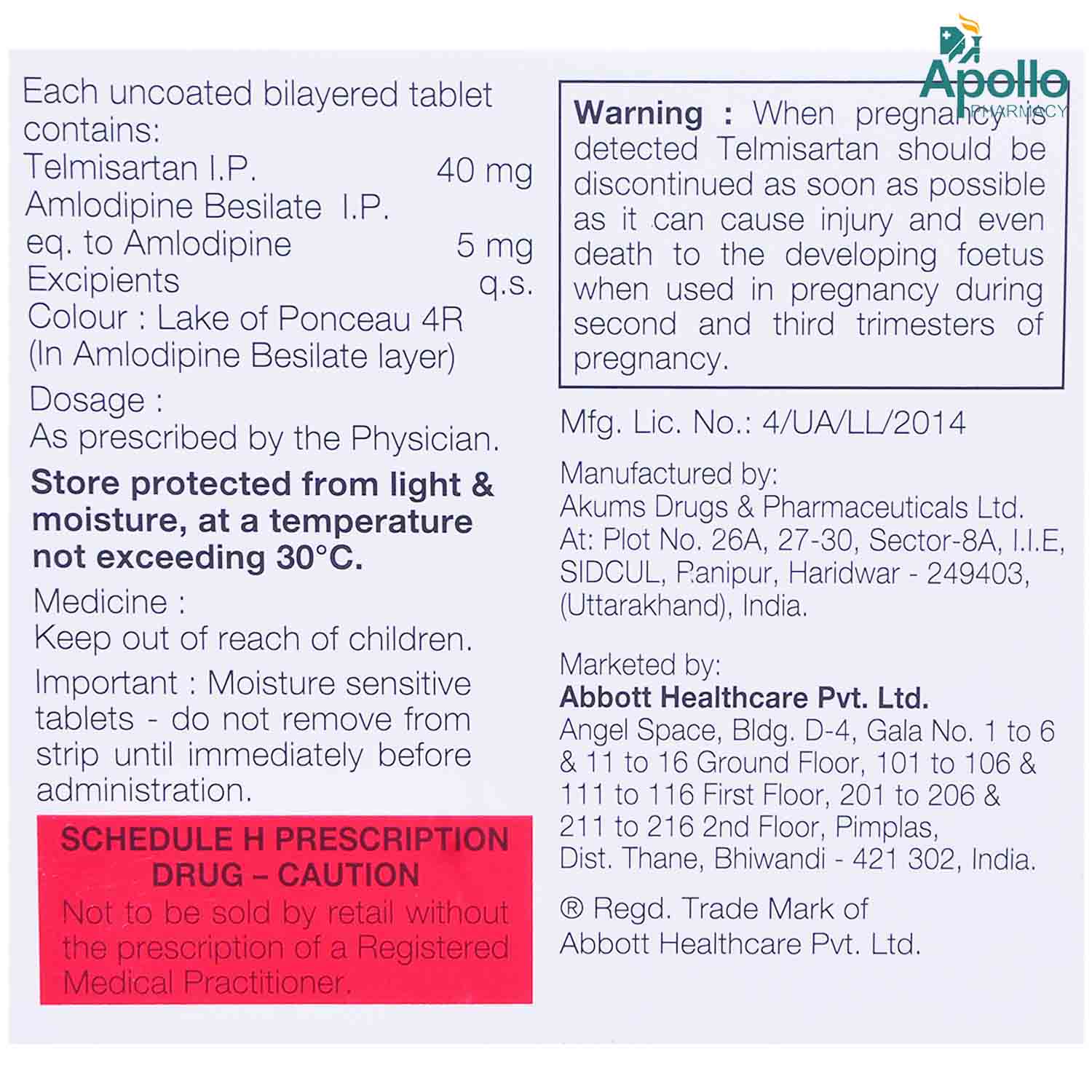 Telpres AM 40 Tablet 15's Price, Uses, Side Effects, Composition ...