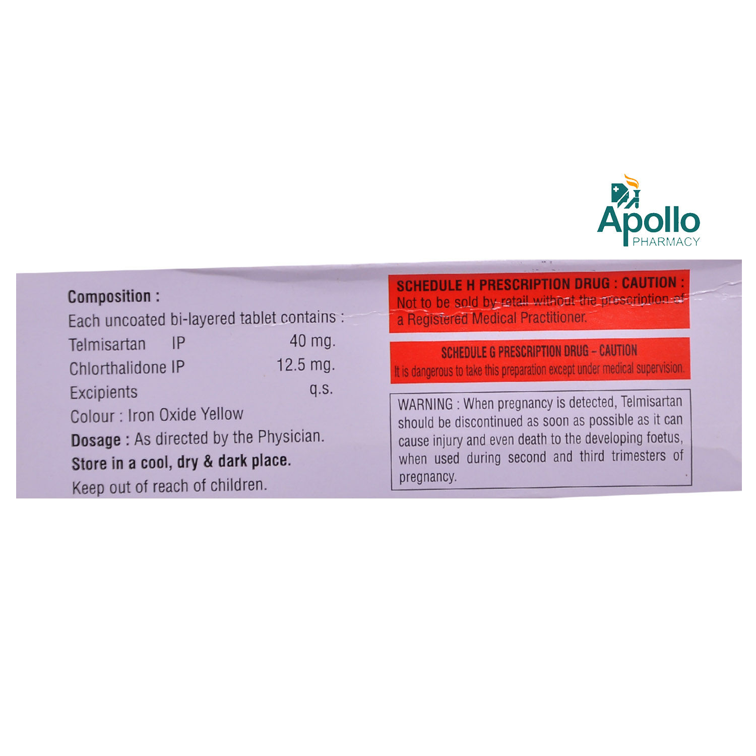 Telinor-40 Tablet 15's Price, Uses, Side Effects, Composition - Apollo ...