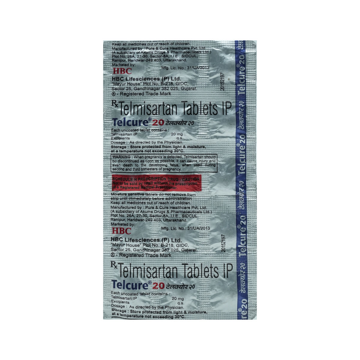 Telcure 20 Tablet | Uses, Side Effects, Price | Apollo Pharmacy