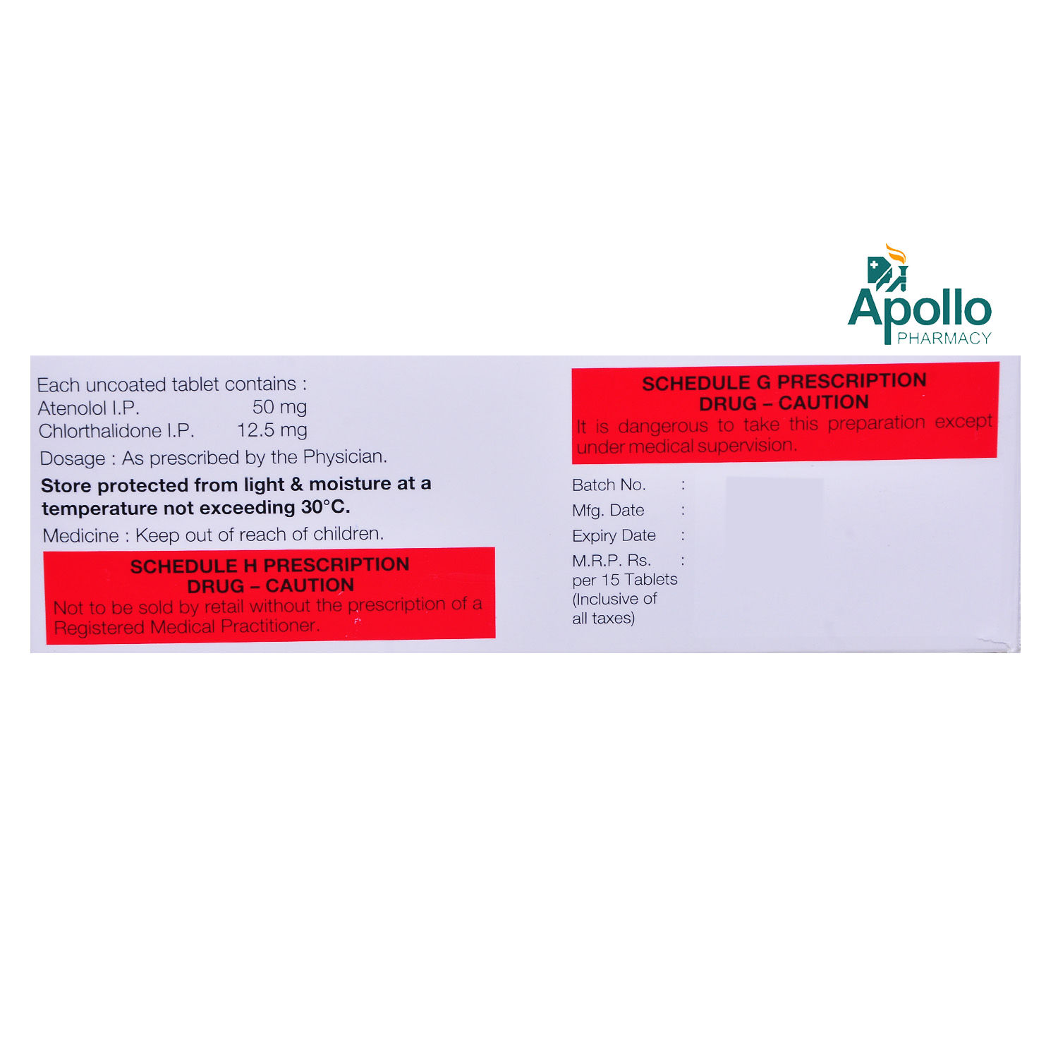 Tenoclor 50 Tablet 15's Price, Uses, Side Effects, Composition - Apollo ...