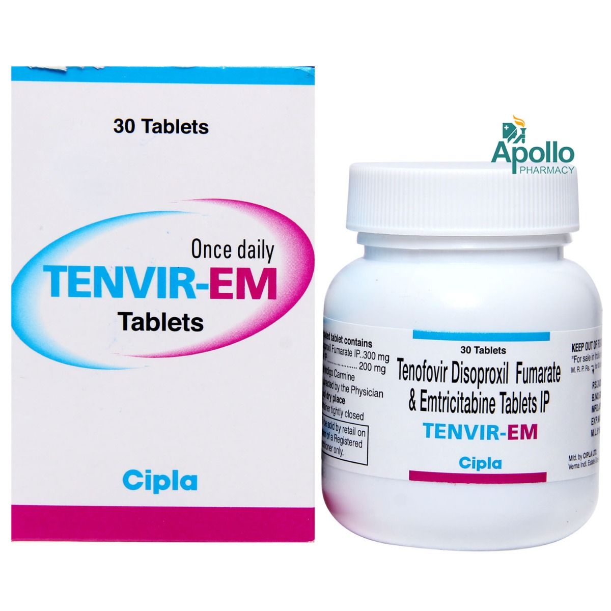 Tenvir-EM Tablet 30's Price, Uses, Side Effects, Composition - Apollo ...