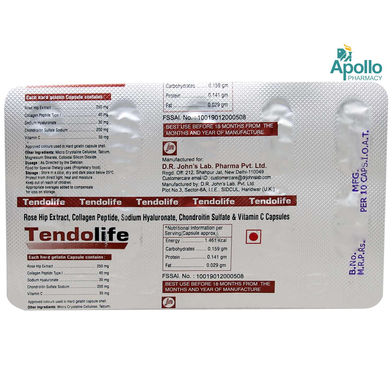 Tendolife Capsule 10's Price, Uses, Side Effects, Composition - Apollo ...