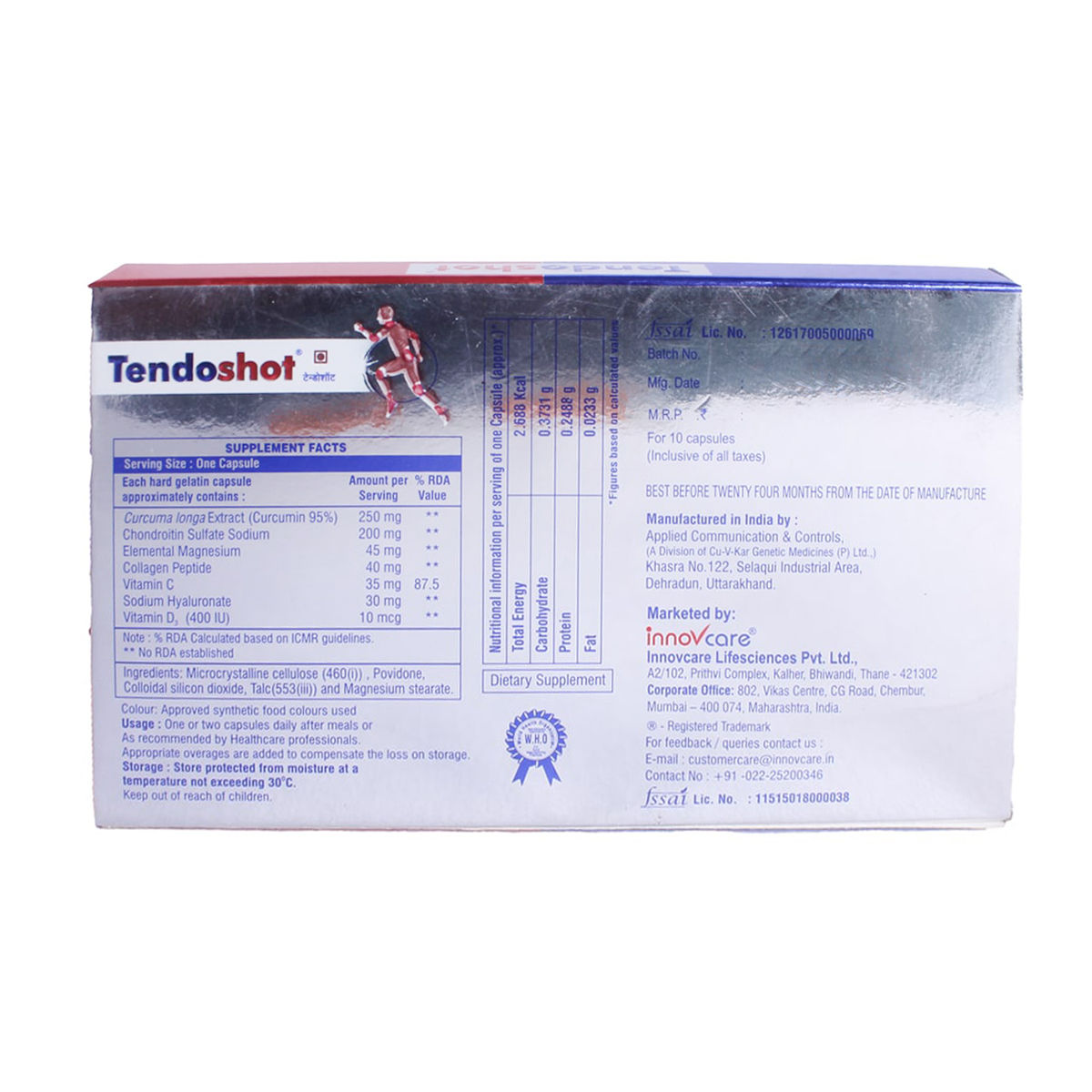 Tendoshot Capsule 10's Price, Uses, Side Effects, Composition - Apollo ...