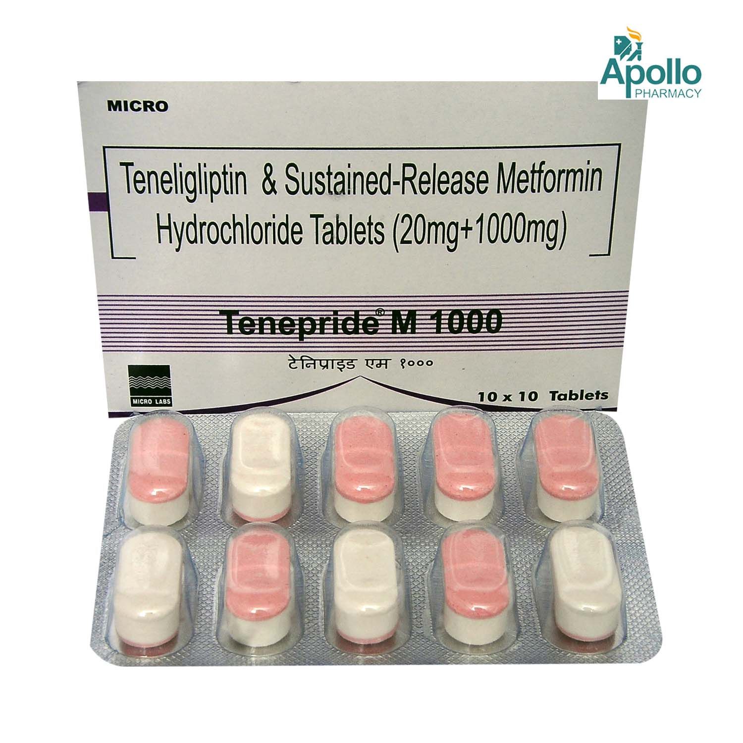 Tenepride M 1000 Tablet 10's Price, Uses, Side Effects, Composition ...