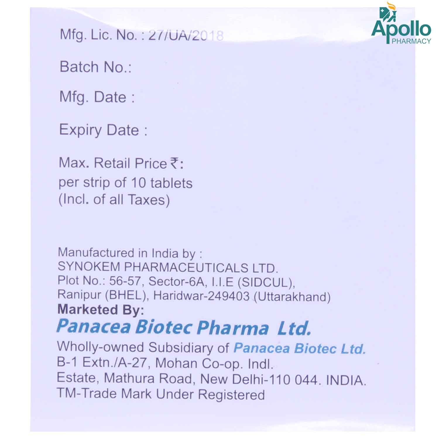 Tenepan-M 500 Tablet 10's Price, Uses, Side Effects, Composition ...