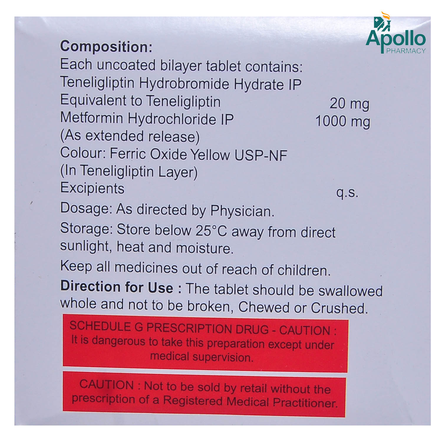 Tenali M 1000 Tablet 10's Price, Uses, Side Effects, Composition ...