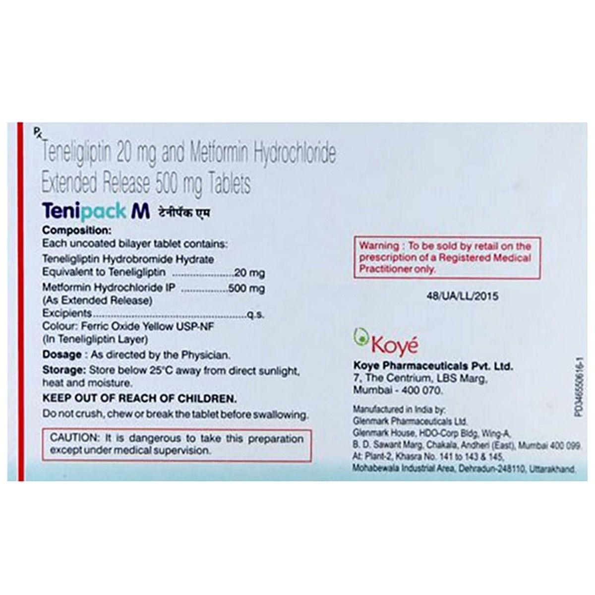Tenipack M Tablet | Uses, Side Effects, Price | Apollo Pharmacy