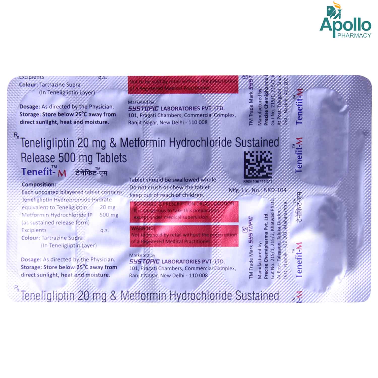 TENEFIT M TABLET 10'S Price, Uses, Side Effects, Composition - Apollo ...