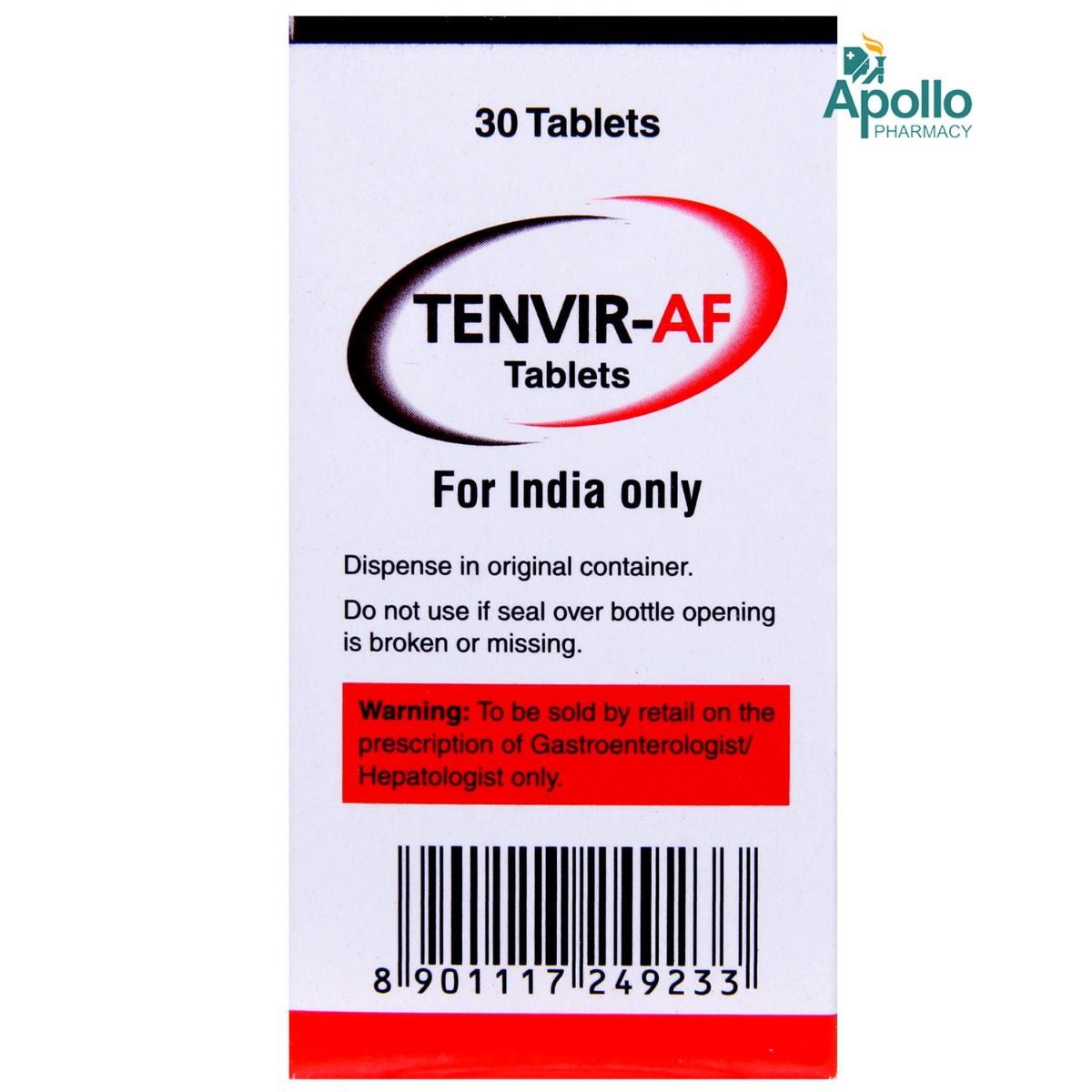 TENVIR AF 25MG TABLET 30'S Price, Uses, Side Effects, Composition ...