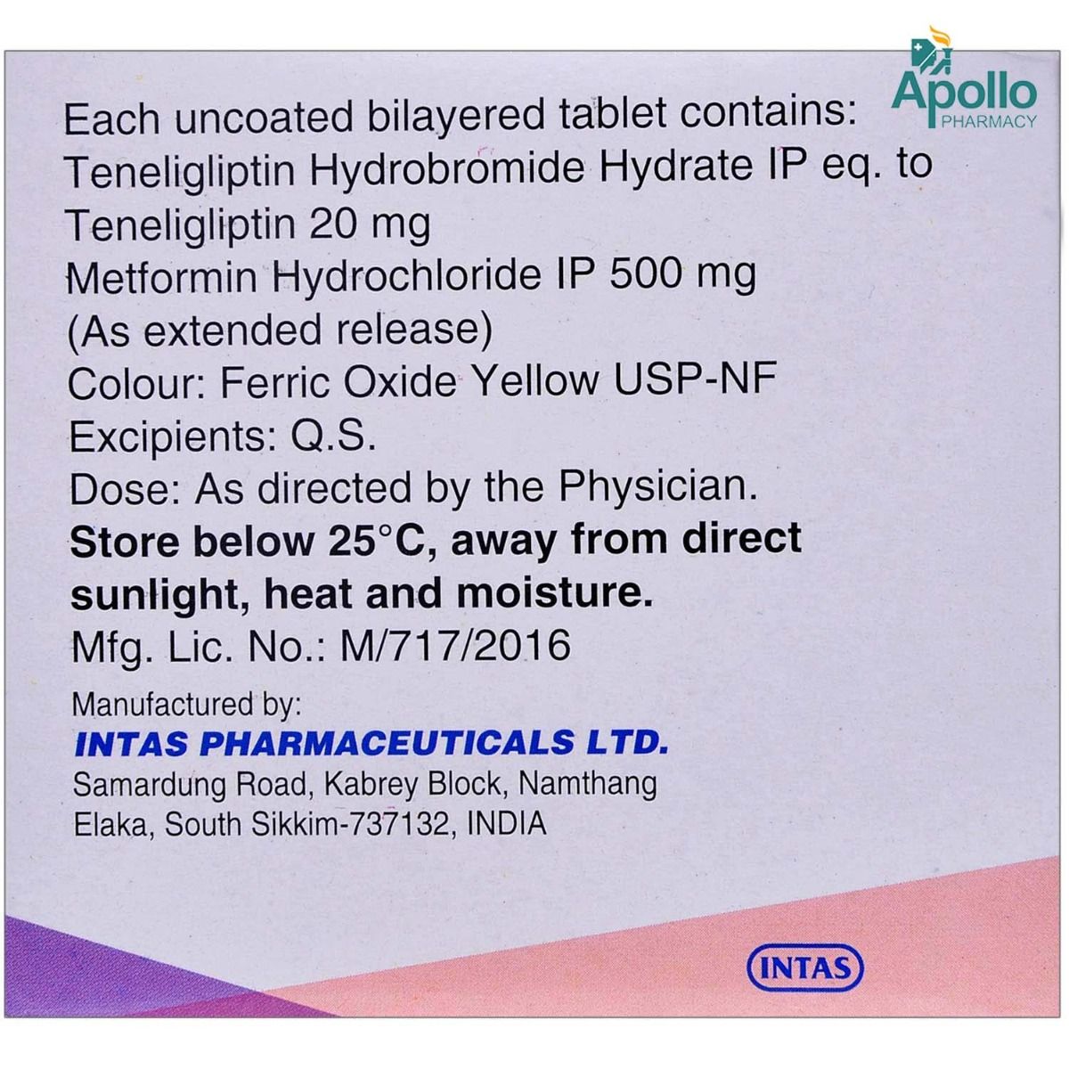 Teniva-M Tablet 20's Price, Uses, Side Effects, Composition - Apollo ...
