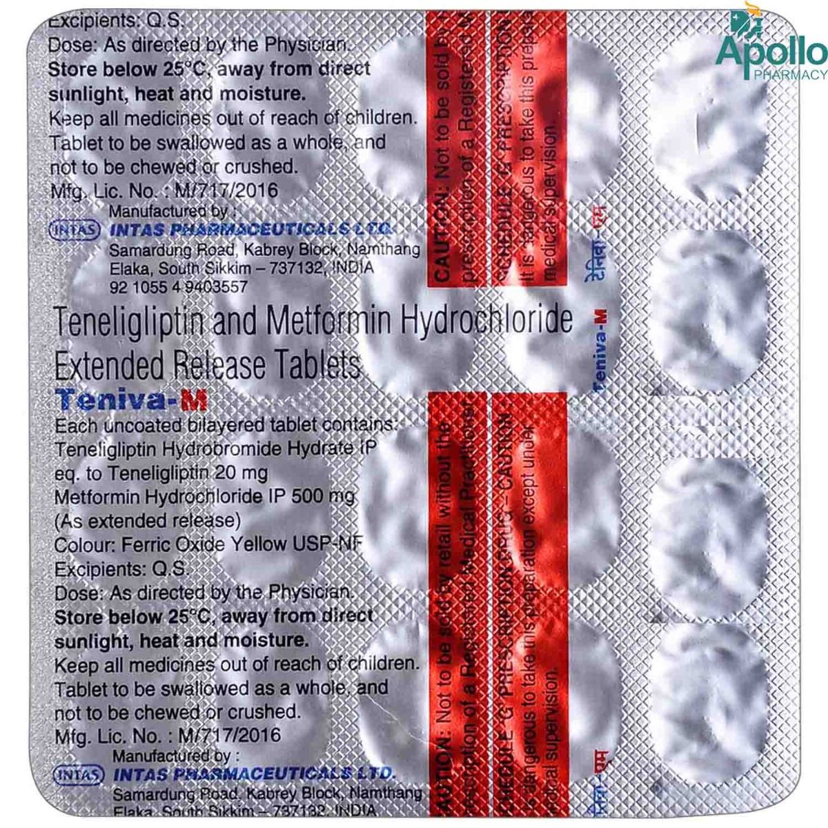Teniva-M Tablet 20's Price, Uses, Side Effects, Composition - Apollo ...