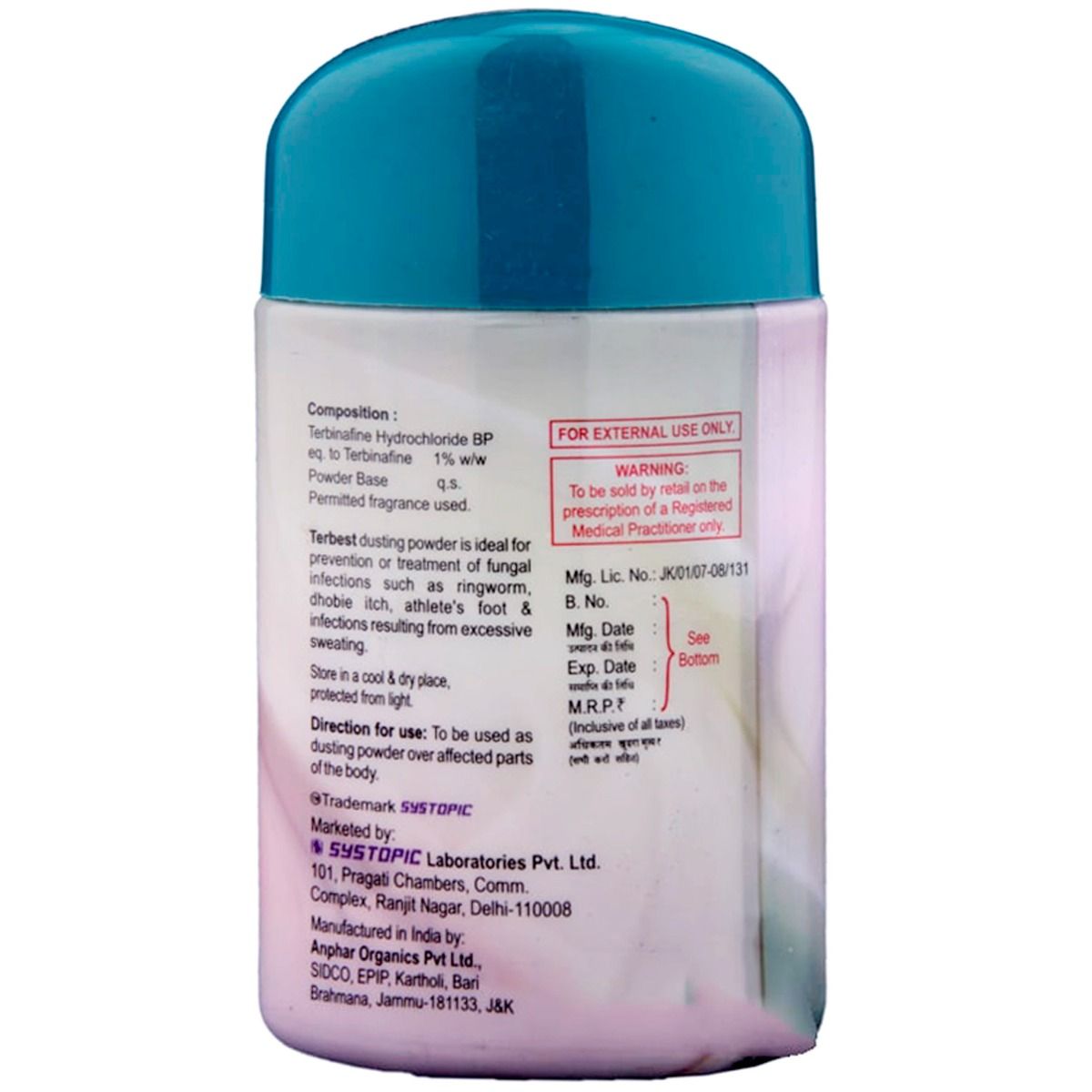 Terbest Dusting Powder 50 gm Price, Uses, Side Effects, Composition ...