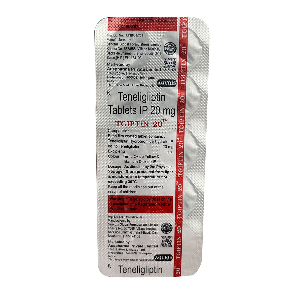 Tgiptin 20 Tablet 10's Price, Uses, Side Effects, Composition - Apollo ...