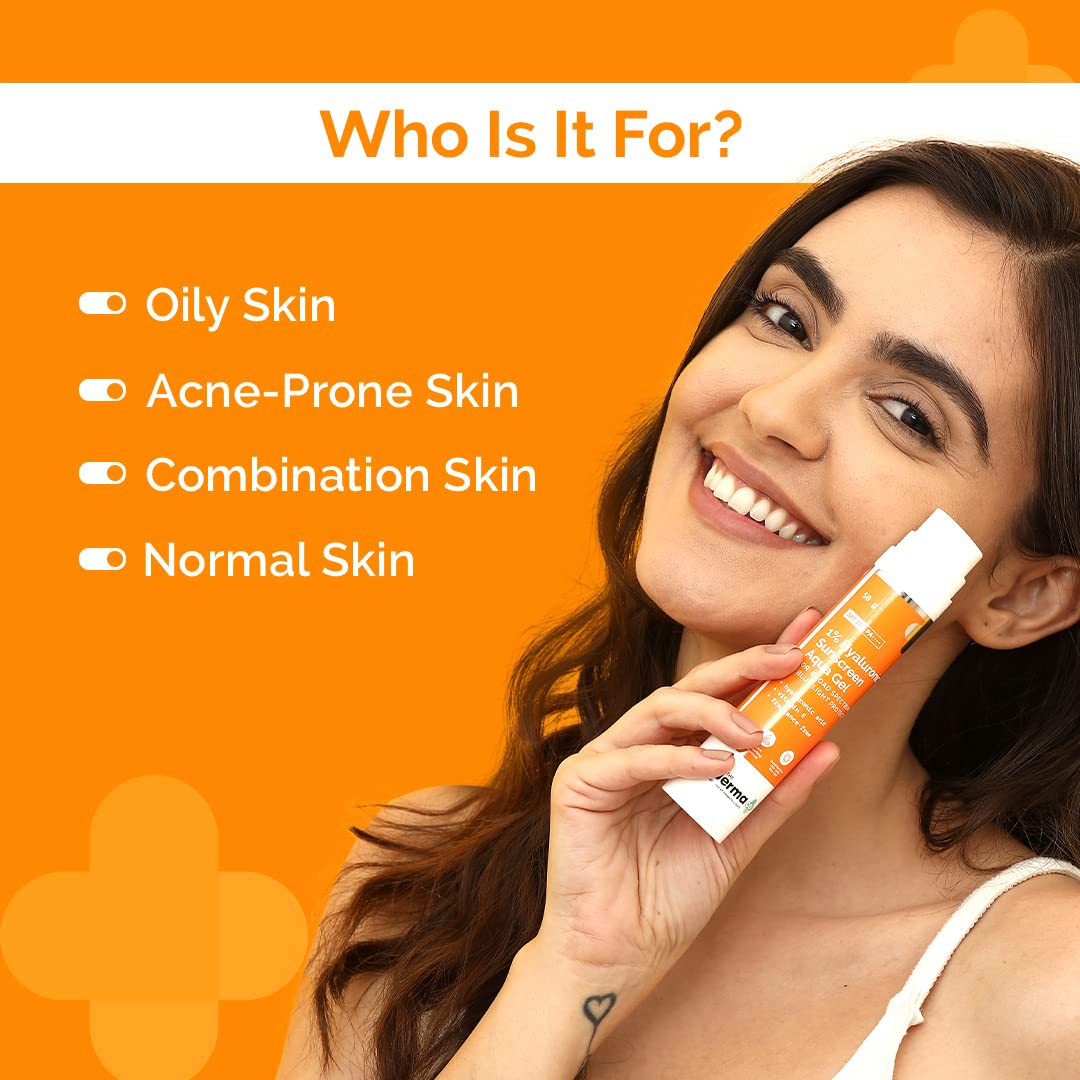 The Derma Co 1% Hyaluronic Sunscreen Aqua Gel, 50 gm Price, Uses, Side ...