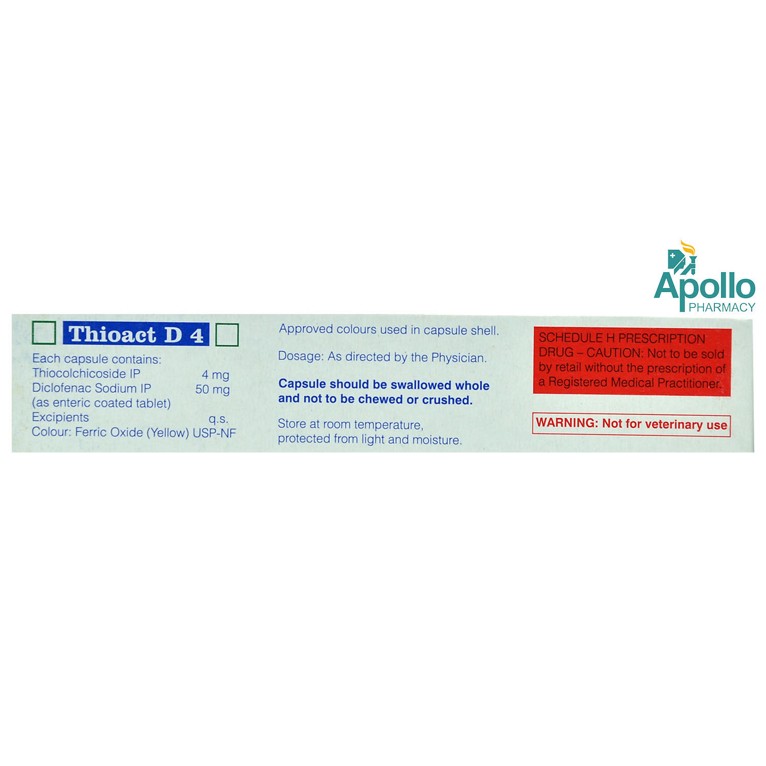 THIOACT D 4MG CAPSULE Price, Uses, Side Effects, Composition - Apollo ...