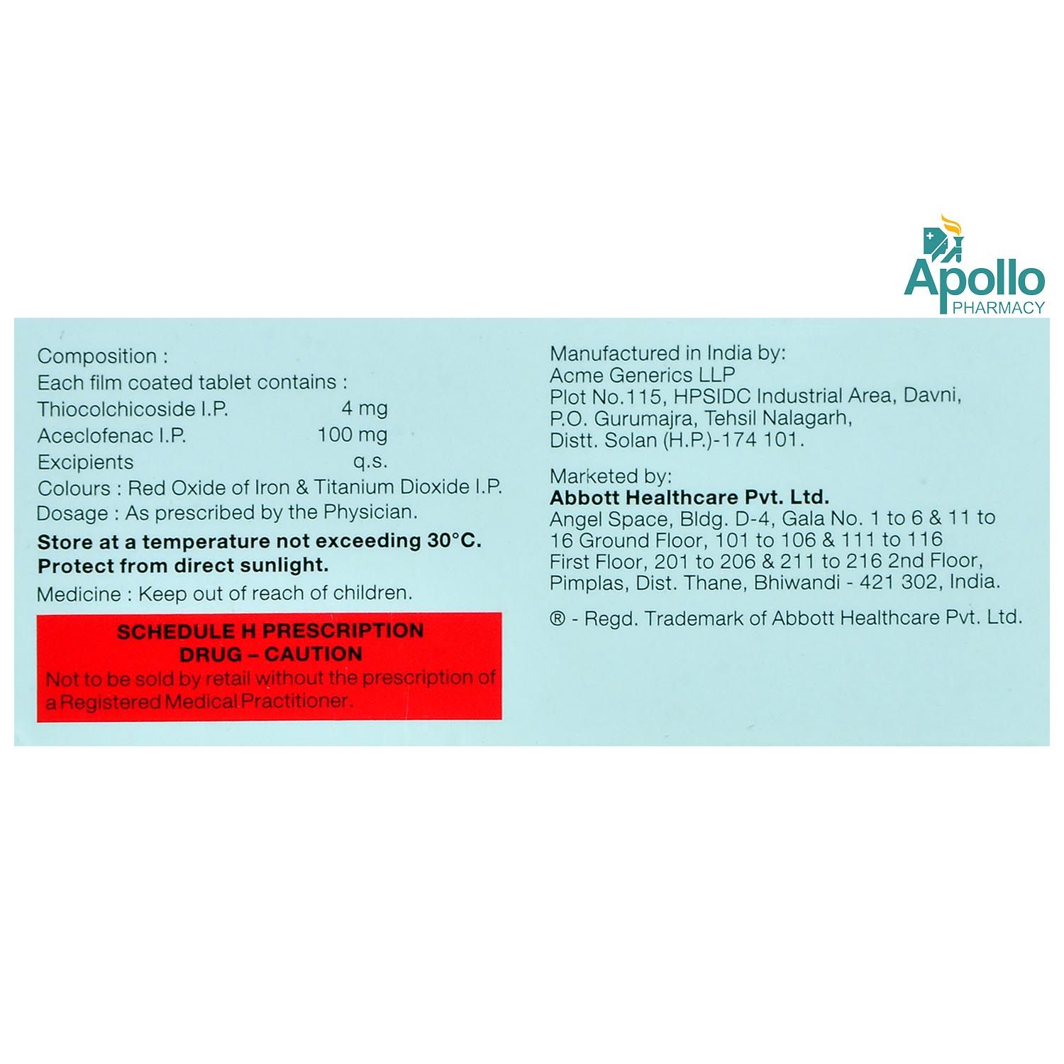 Thiospas-A 4 Tablet | Uses, Side Effects, Price | Apollo Pharmacy