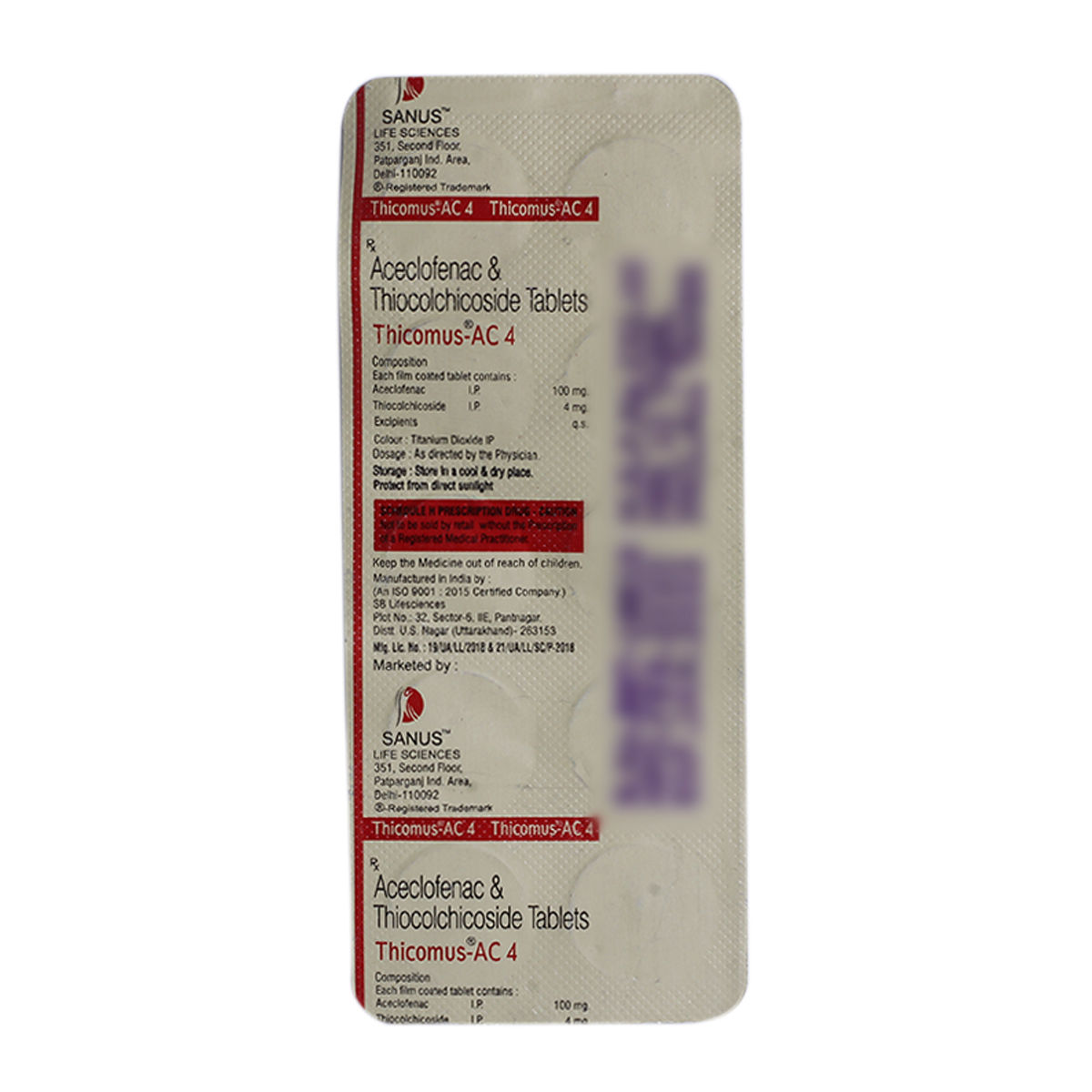 Thicomus AC 4 Tablet | Uses, Side Effects, Price | Apollo Pharmacy