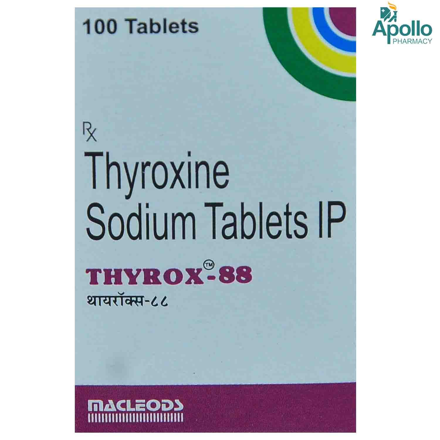 Thyrox 88 Tablet | Uses, Side Effects, Price | Apollo Pharmacy