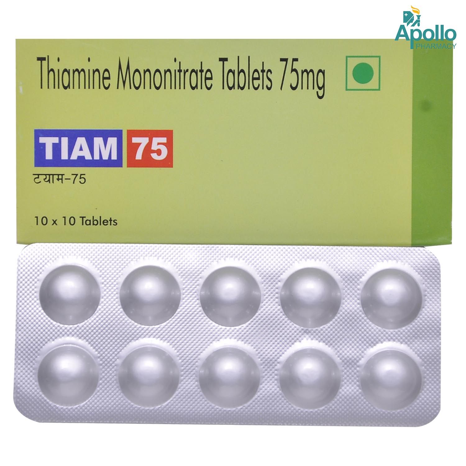 TIAM 75MG TABLET | Uses, Side Effects, Price | Apollo Pharmacy
