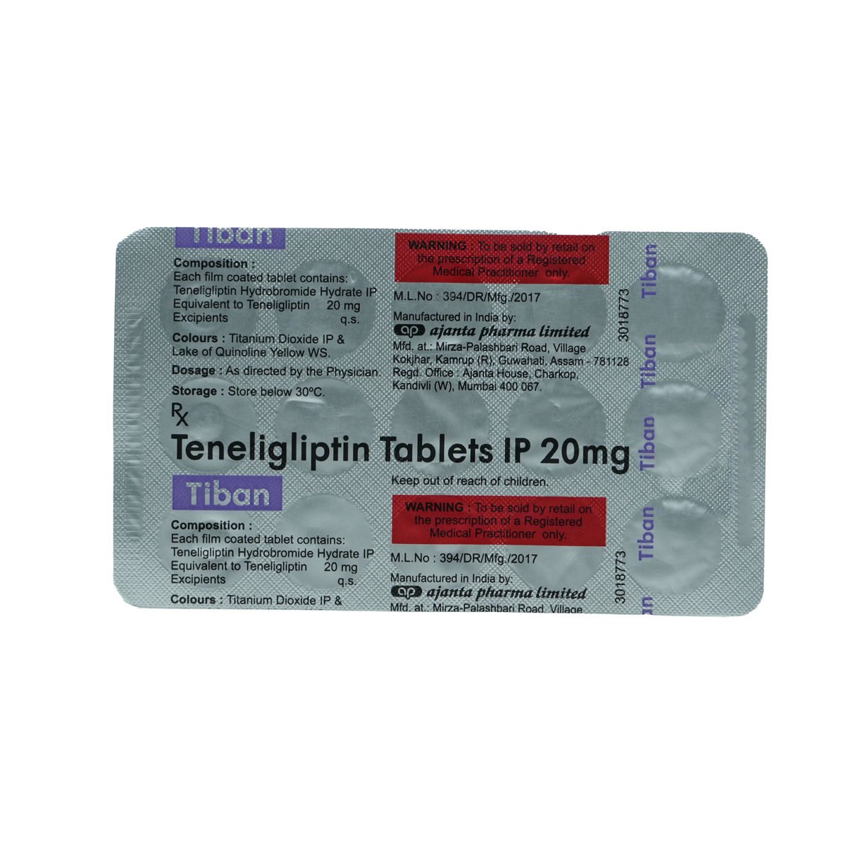 Tiban Tablets 10's Price, Uses, Side Effects, Composition - Apollo Pharmacy