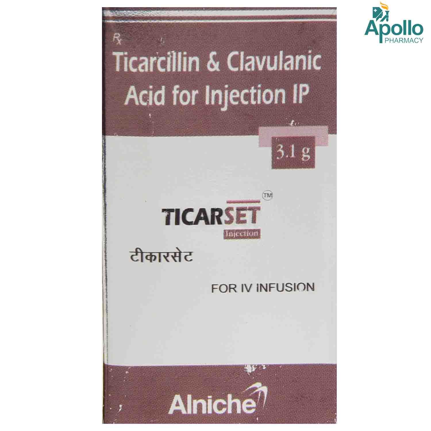 Ticarset Injection 3.1gm | Uses, Side Effects, Price | Apollo Pharmacy