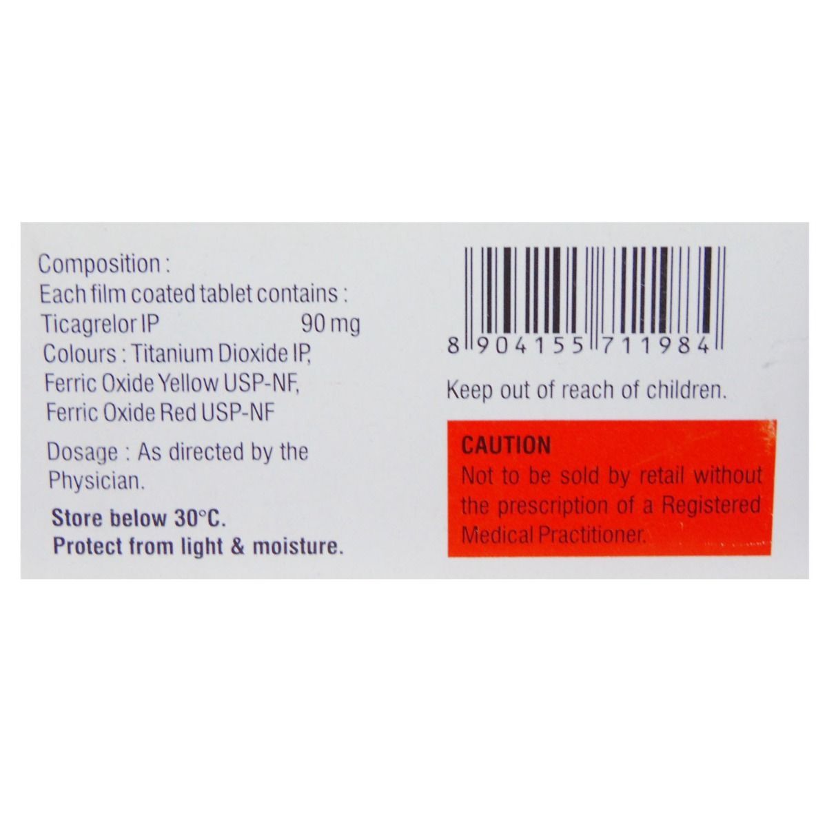 Ticabest 90mg Tablet 10's Price, Uses, Side Effects, Composition ...