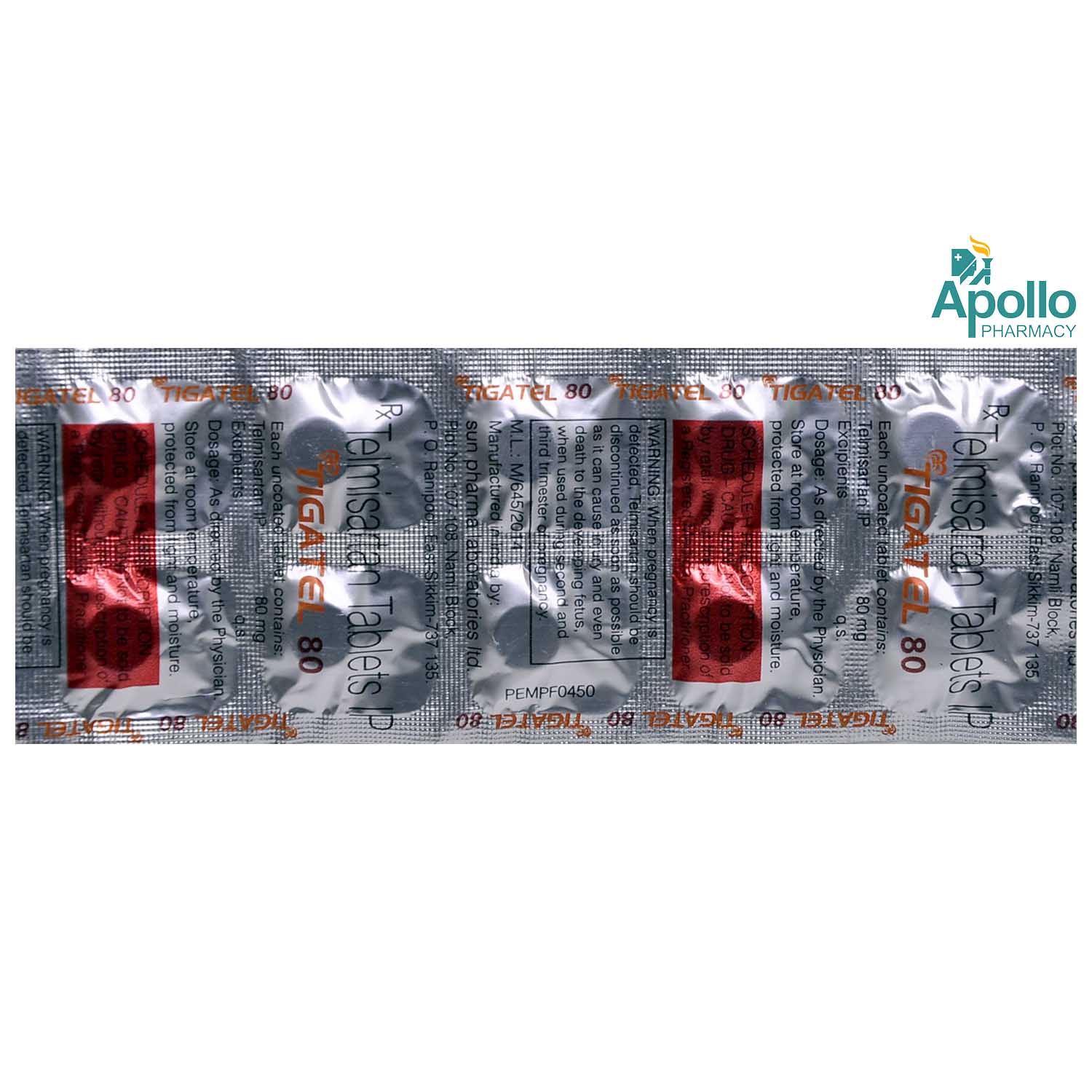 Tigatel 80 Tablet 10's Price, Uses, Side Effects, Composition - Apollo ...