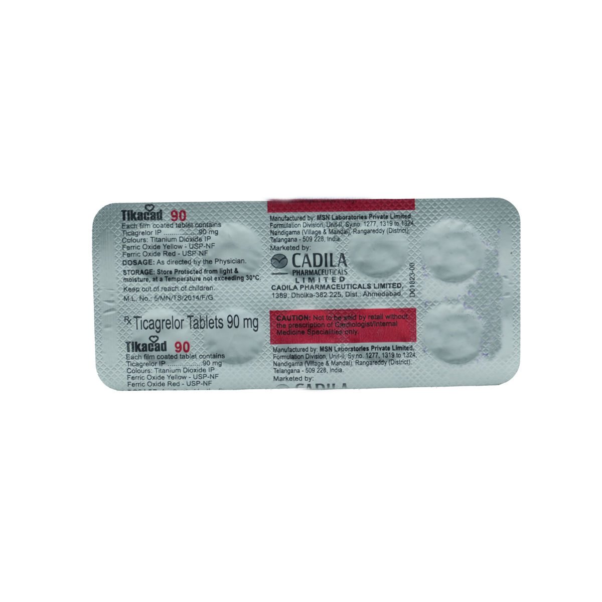 Tikacad 90 mg Tablet | Uses, Side Effects, Price | Apollo Pharmacy