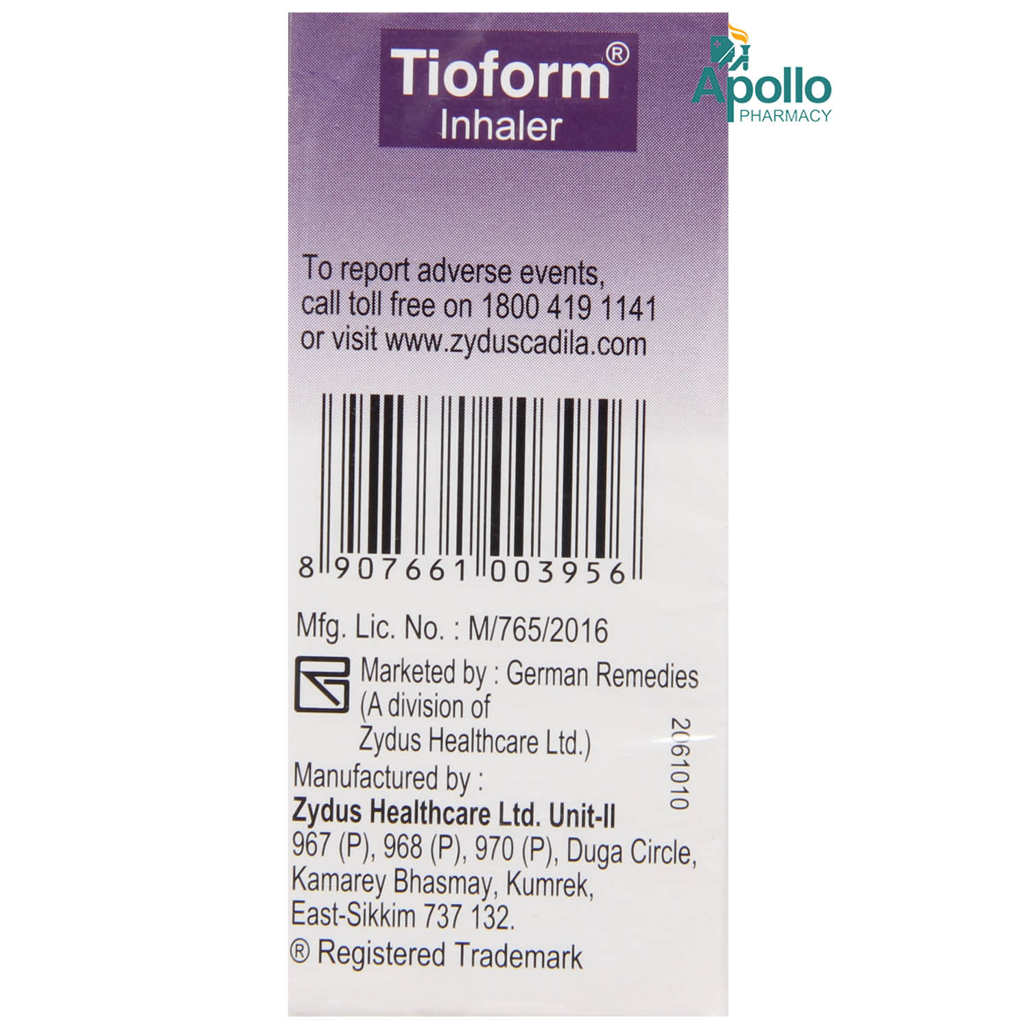 Tioform Inhaler 120 mdi Price, Uses, Side Effects, Composition - Apollo ...
