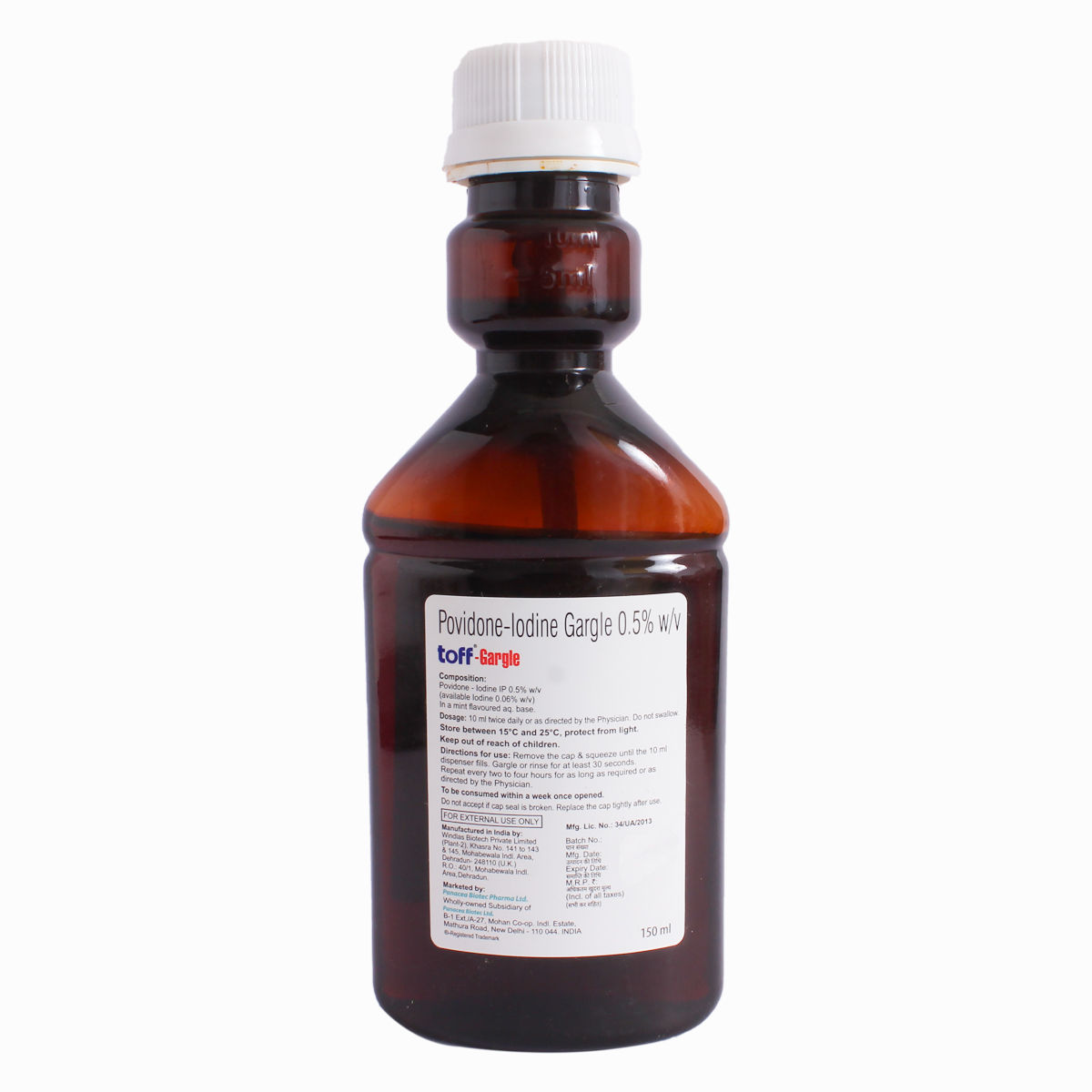 Toff Mint Flavour Gargle 150 ml Price, Uses, Side Effects, Composition ...