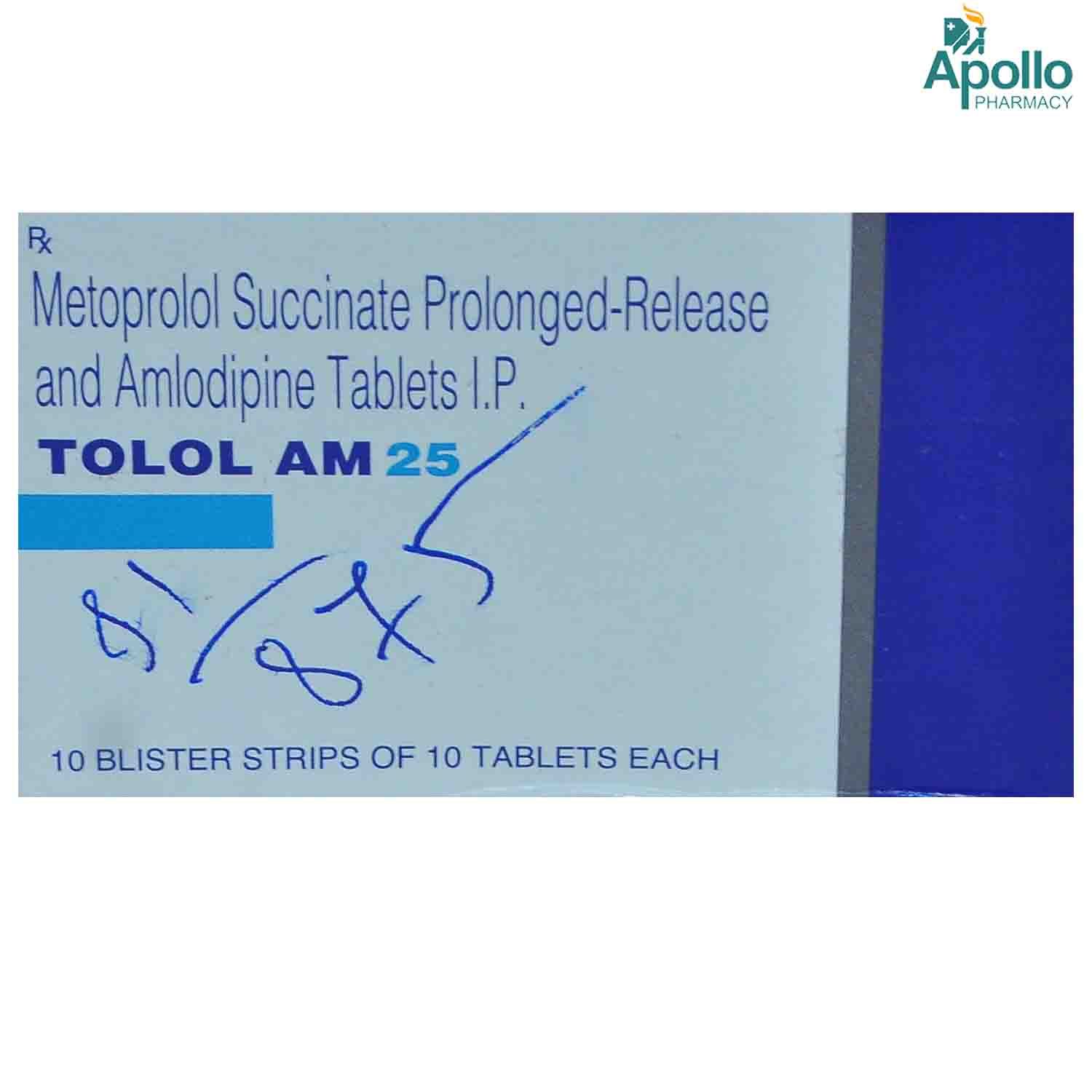 TOLOL AM 25MG TABLET | Uses, Side Effects, Price | Apollo Pharmacy