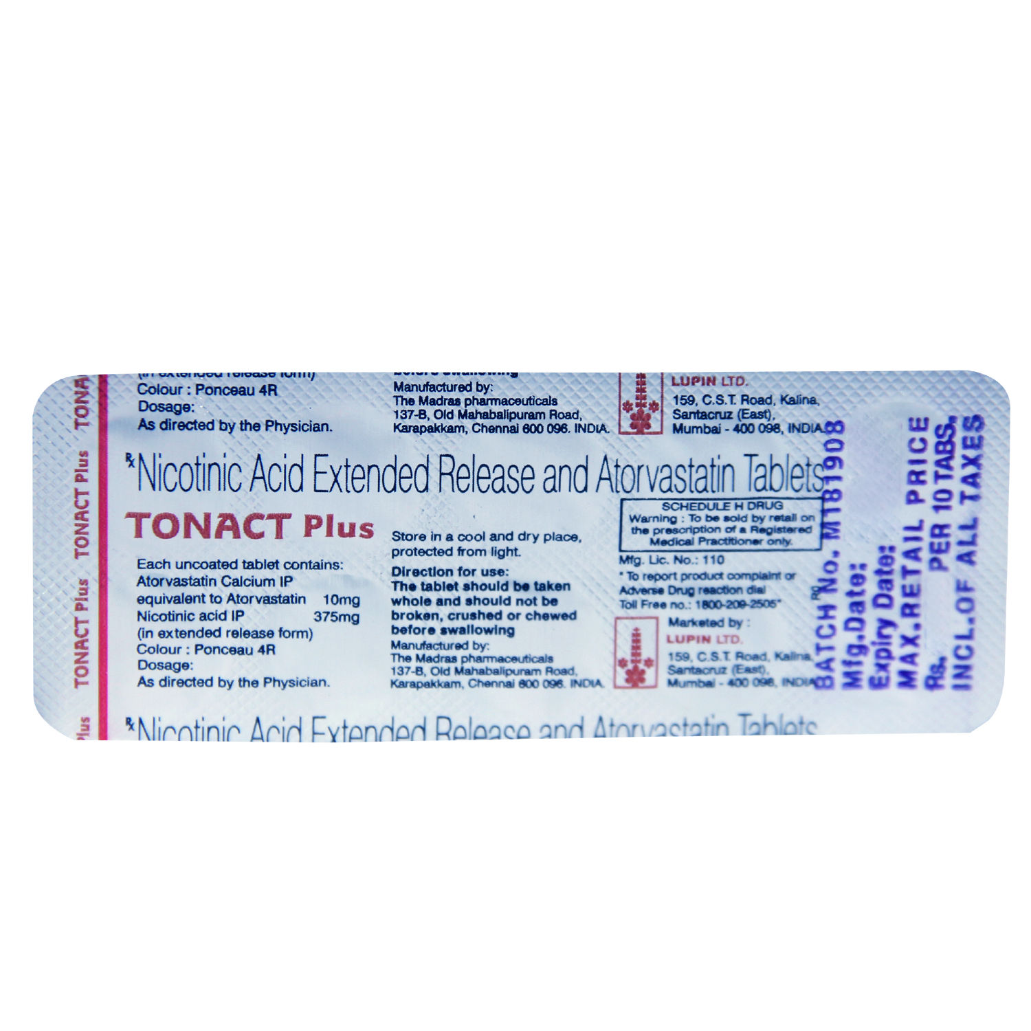 Tonact Plus Tablet 10's Price, Uses, Side Effects, Composition - Apollo ...