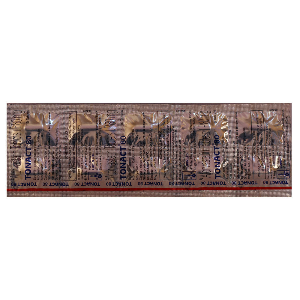 Tonact 80 Tablet 10's Price, Uses, Side Effects, Composition - Apollo ...