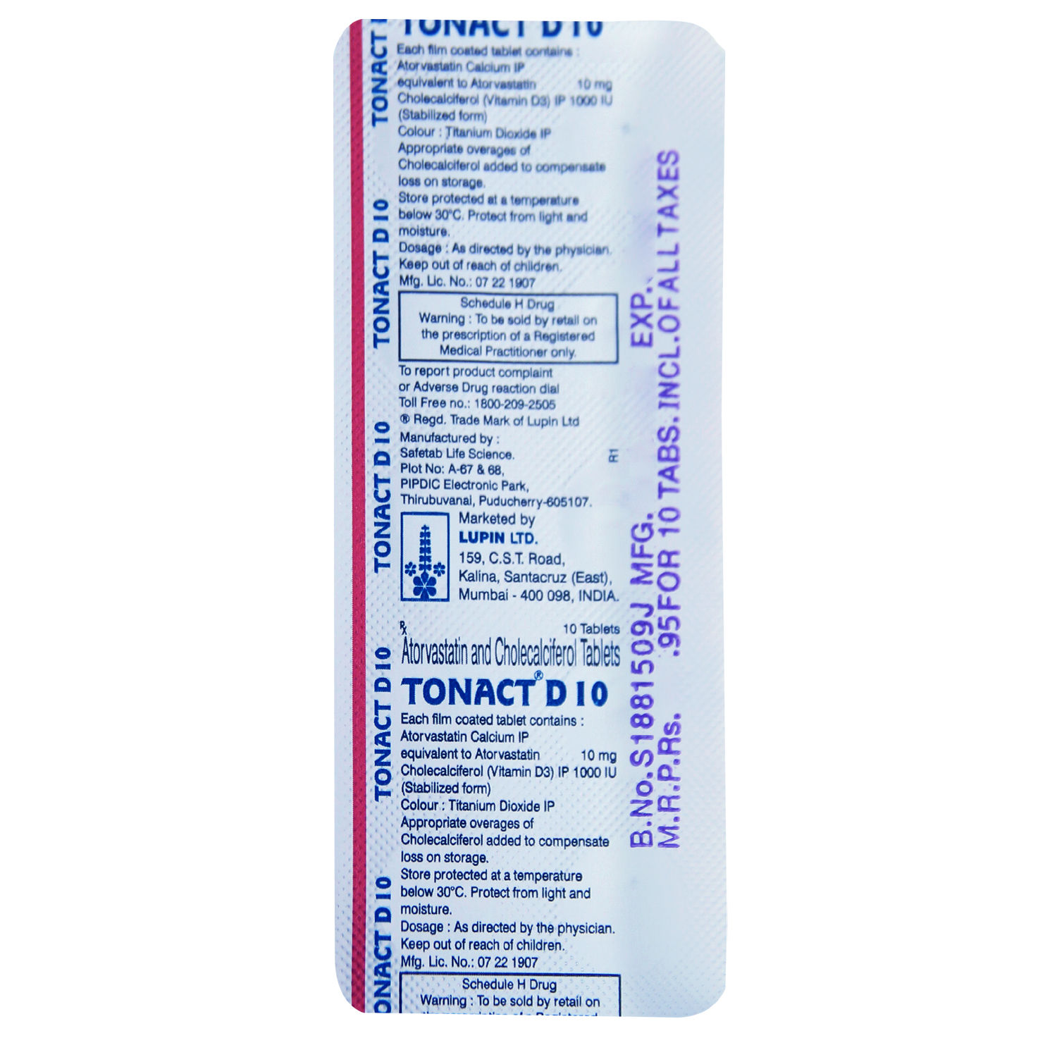 Tonact D 10 Tablet 10's Price, Uses, Side Effects, Composition - Apollo ...