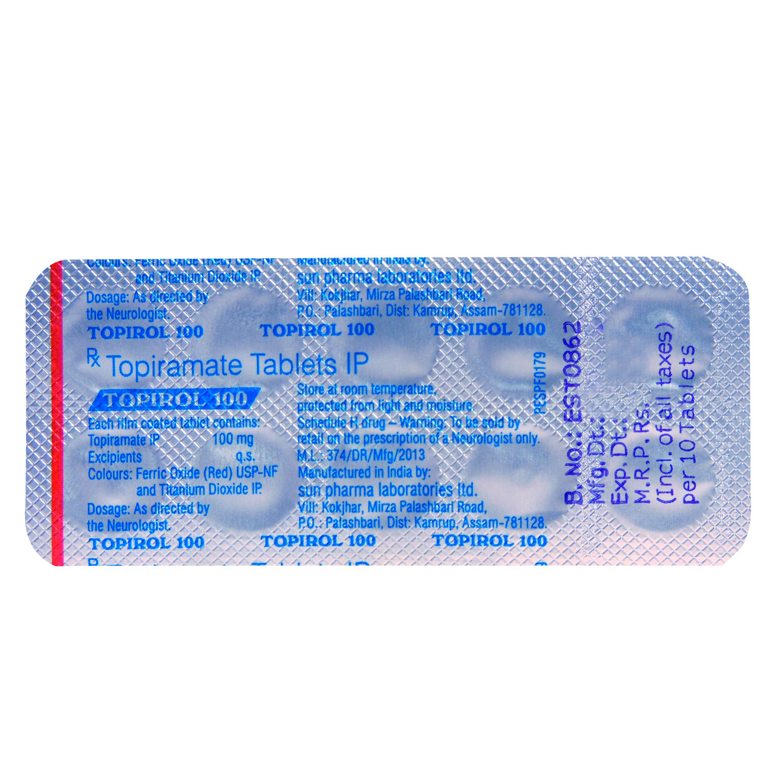 Topirol 100 Tablet 10's Price, Uses, Side Effects, Composition - Apollo ...