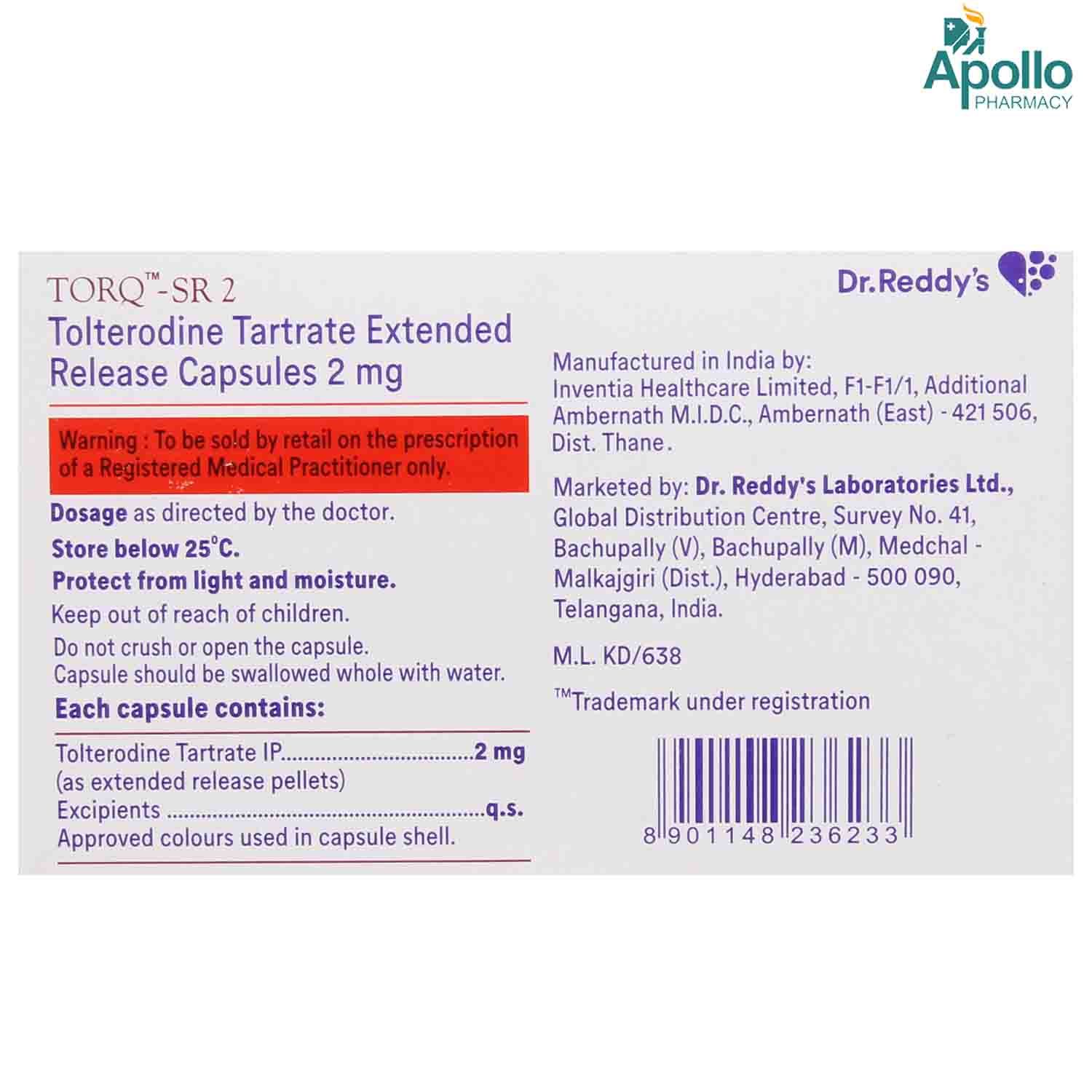 Torq-SR 2 Tablet 30's Price, Uses, Side Effects, Composition - Apollo ...