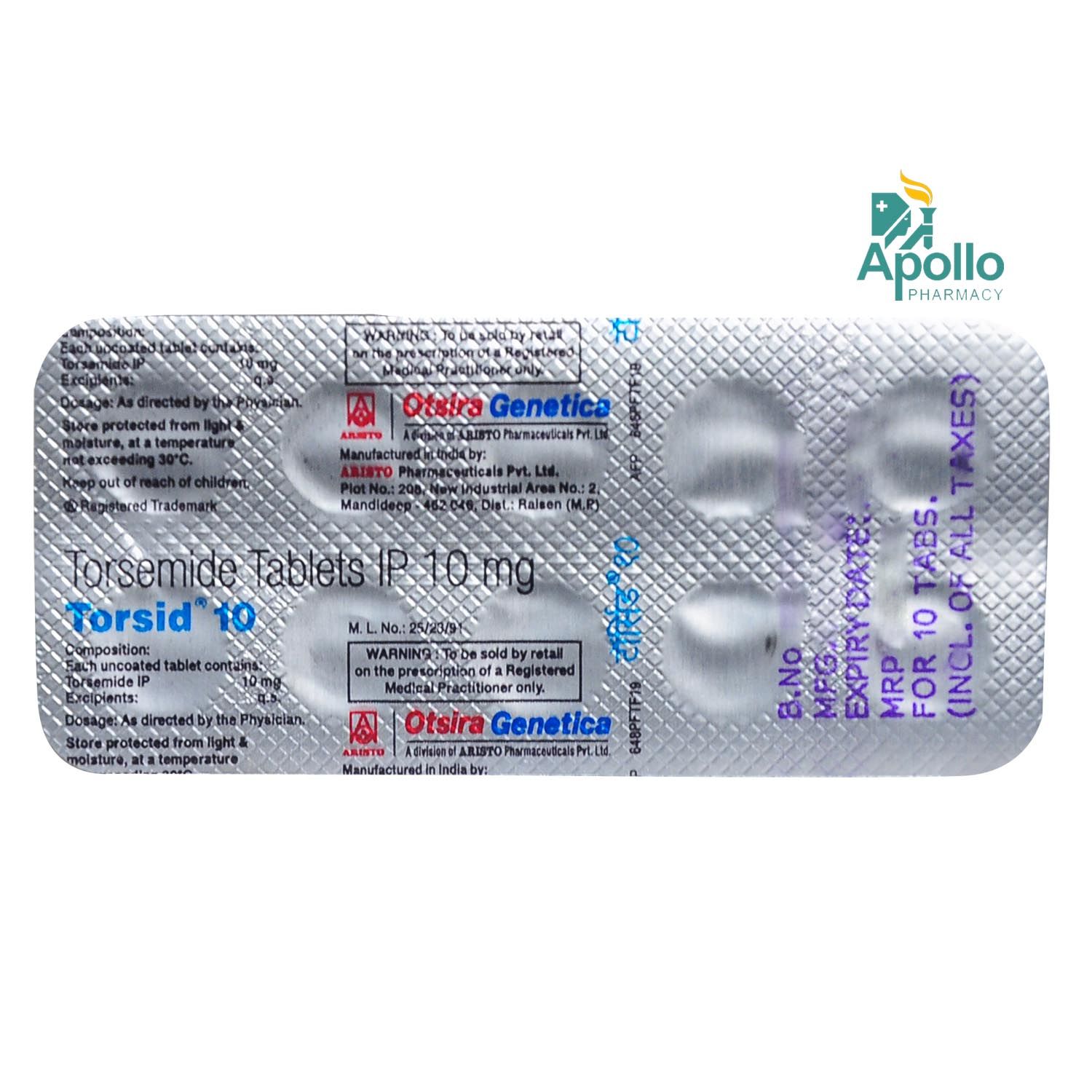 Torsid 10 Tablet 10's Price, Uses, Side Effects, Composition - Apollo ...