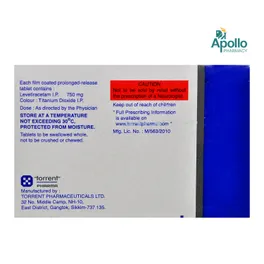 Torleva XR 750 Tablet | Uses, Side Effects, Price | Apollo Pharmacy