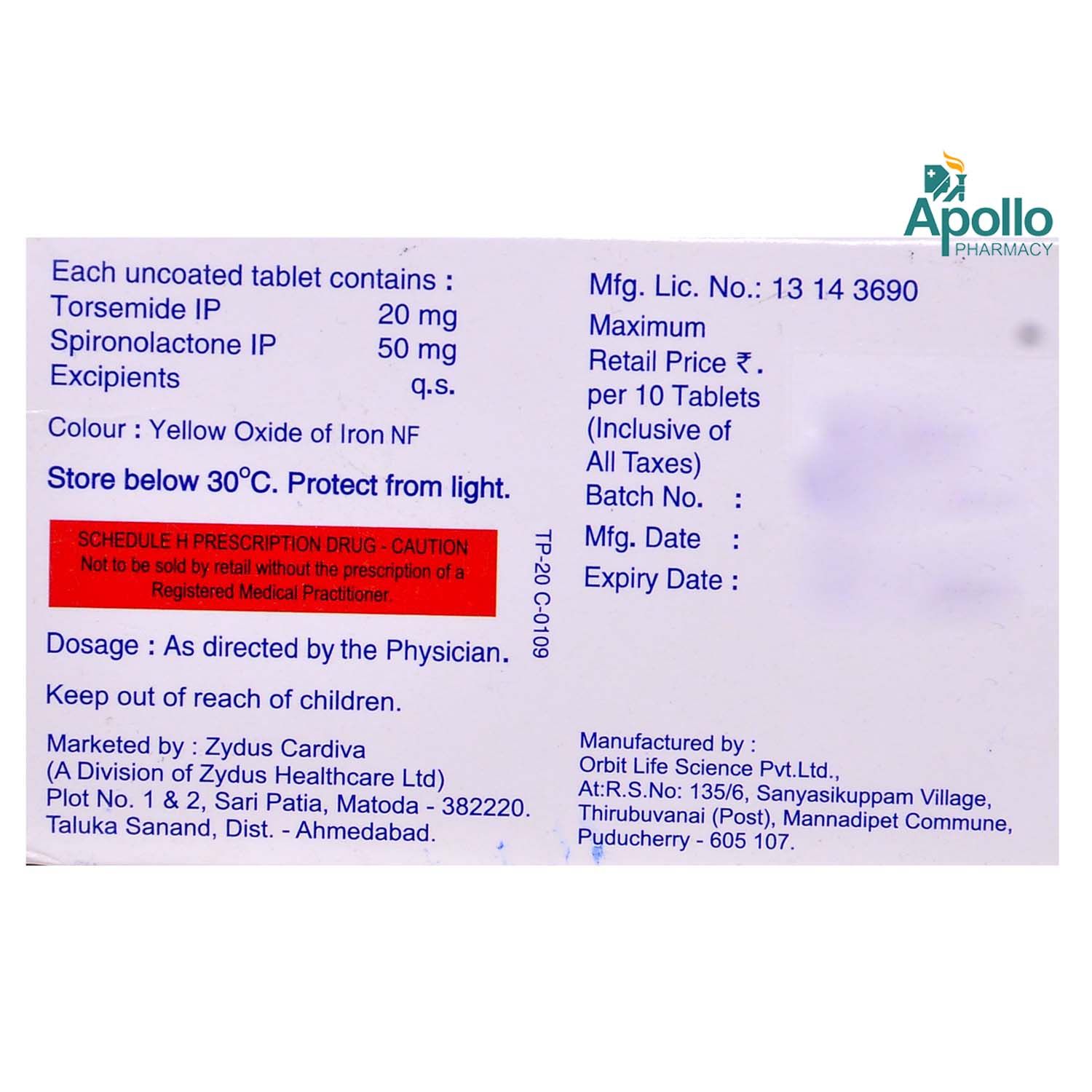 TORGET PLUS 20MG TABLET Price, Uses, Side Effects, Composition - Apollo ...