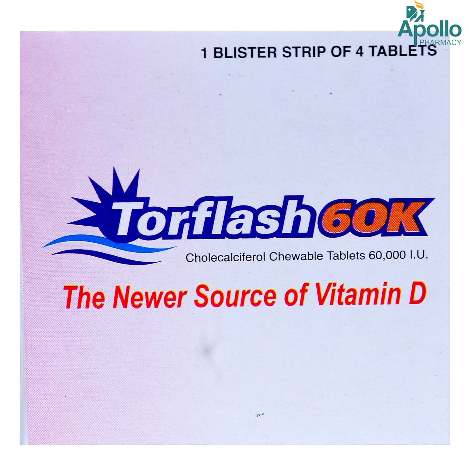 Torflash 60K Chewable Tablet | Uses, Side Effects, Price | Apollo Pharmacy